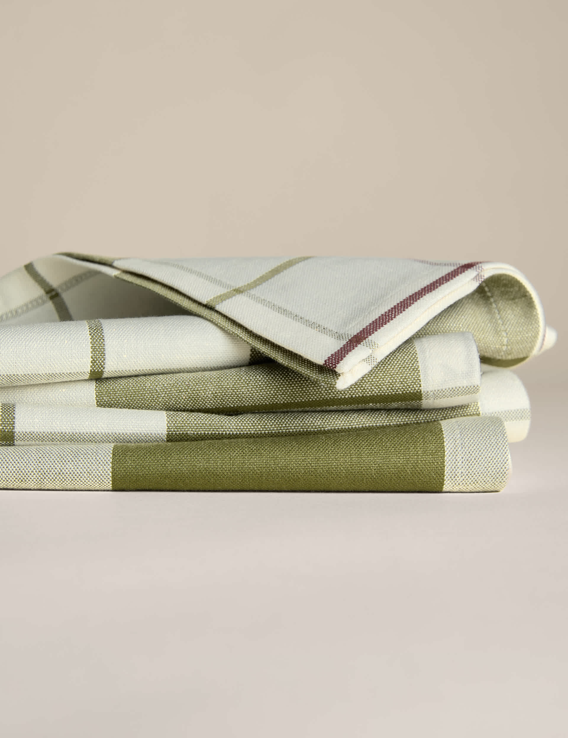 Set of 4 Cotton Rich Checked Napkins | M&S | M&S
