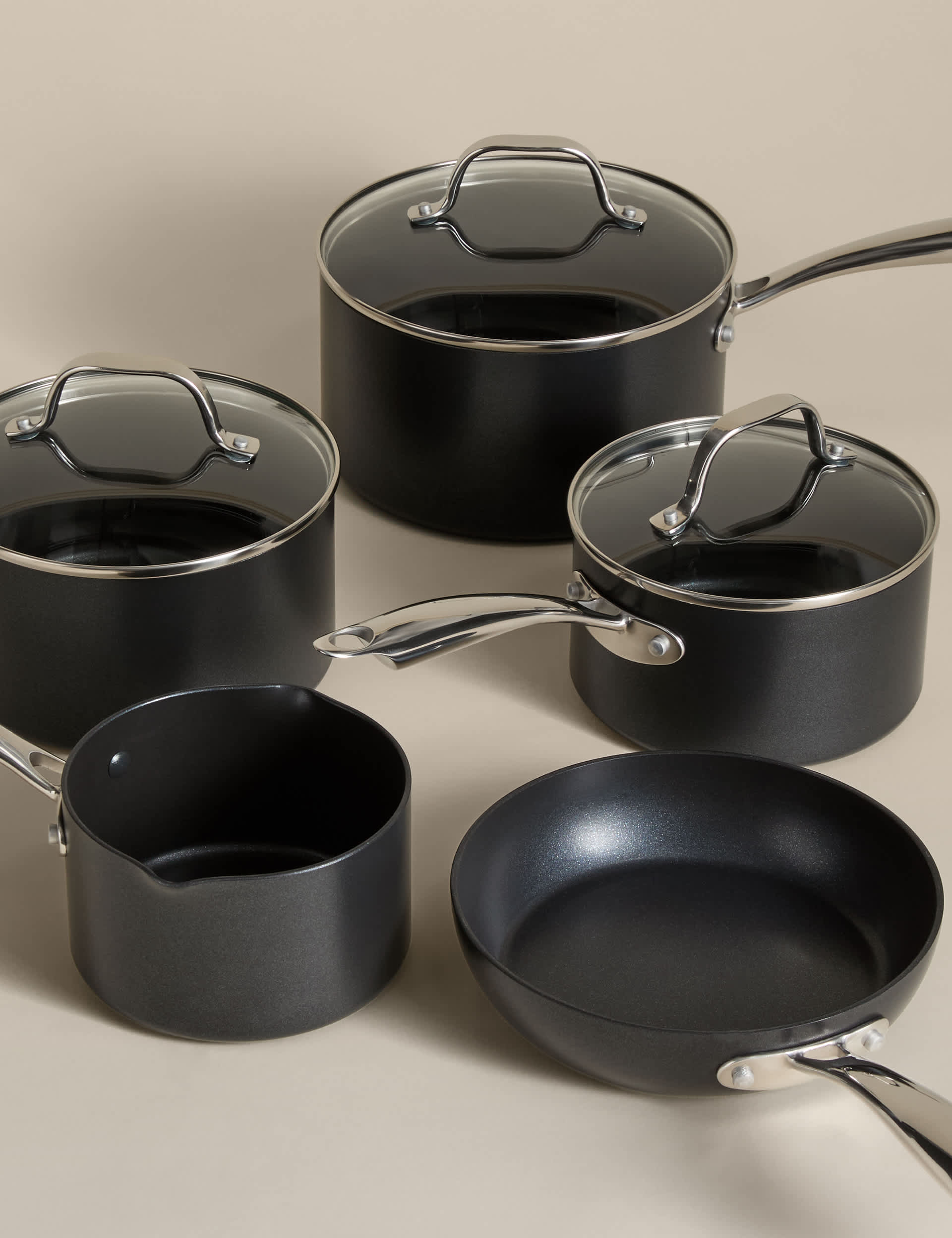 5 Piece Non-Stick Pro Pan Set | M&S