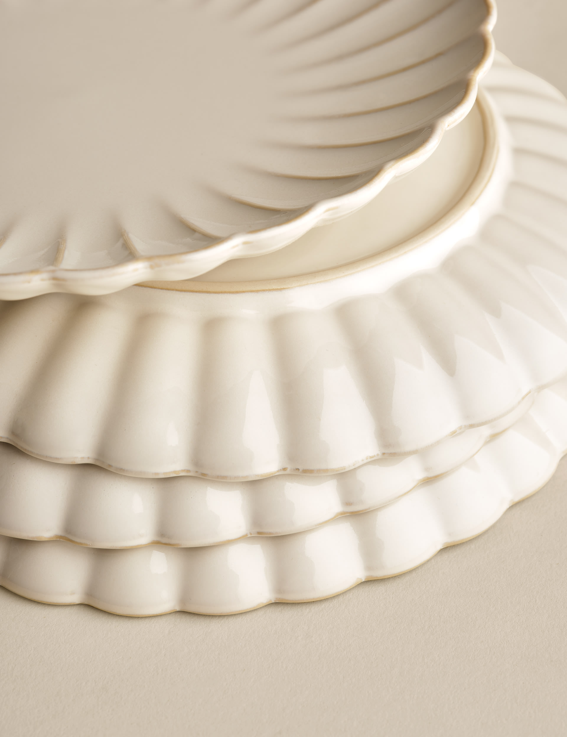 Set of 4 Scallop Side Plates | M&S Collection | M&S IE