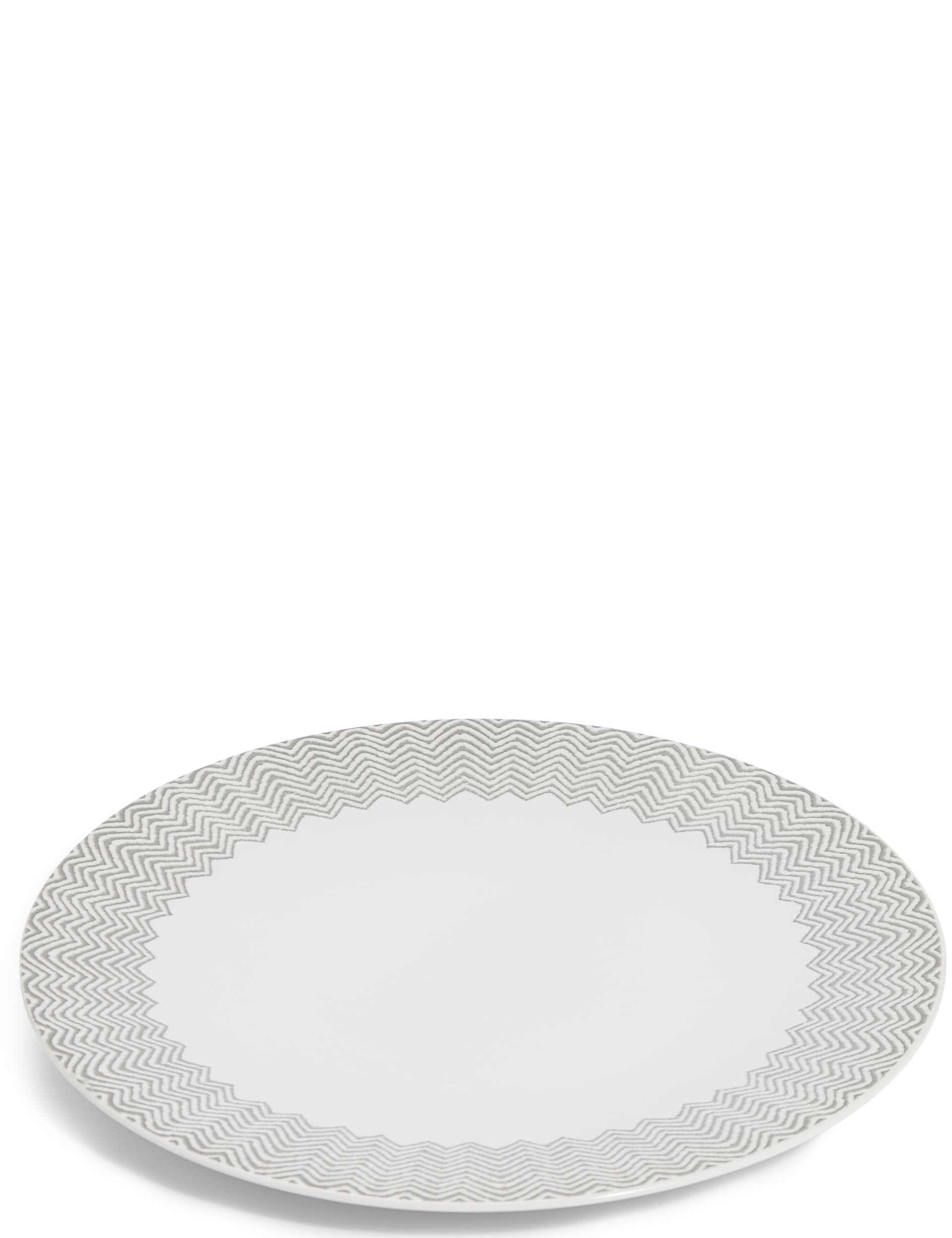 Zig Zag Print Dinner Plate | M&S IE
