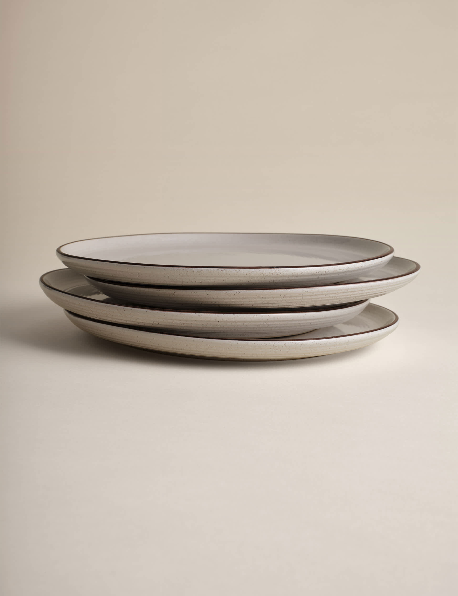 Set of 4 Michigan Rim Dinner Plates | M&S | M&S