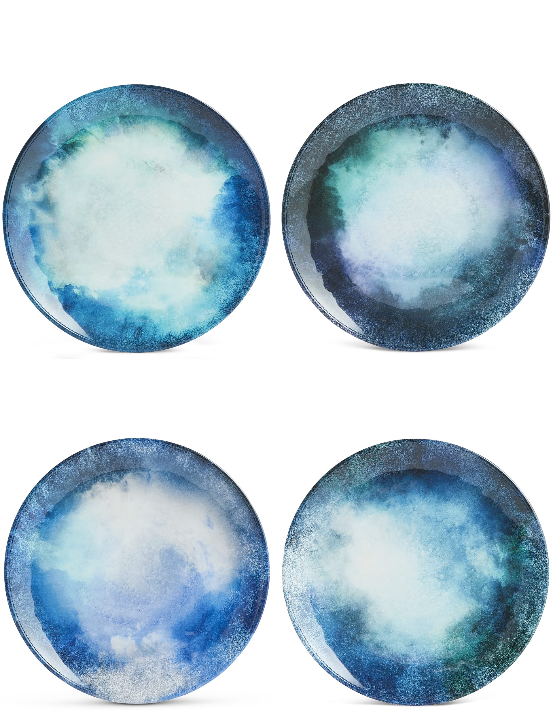 Set of 4 Reactive Dinner Plates | M&S