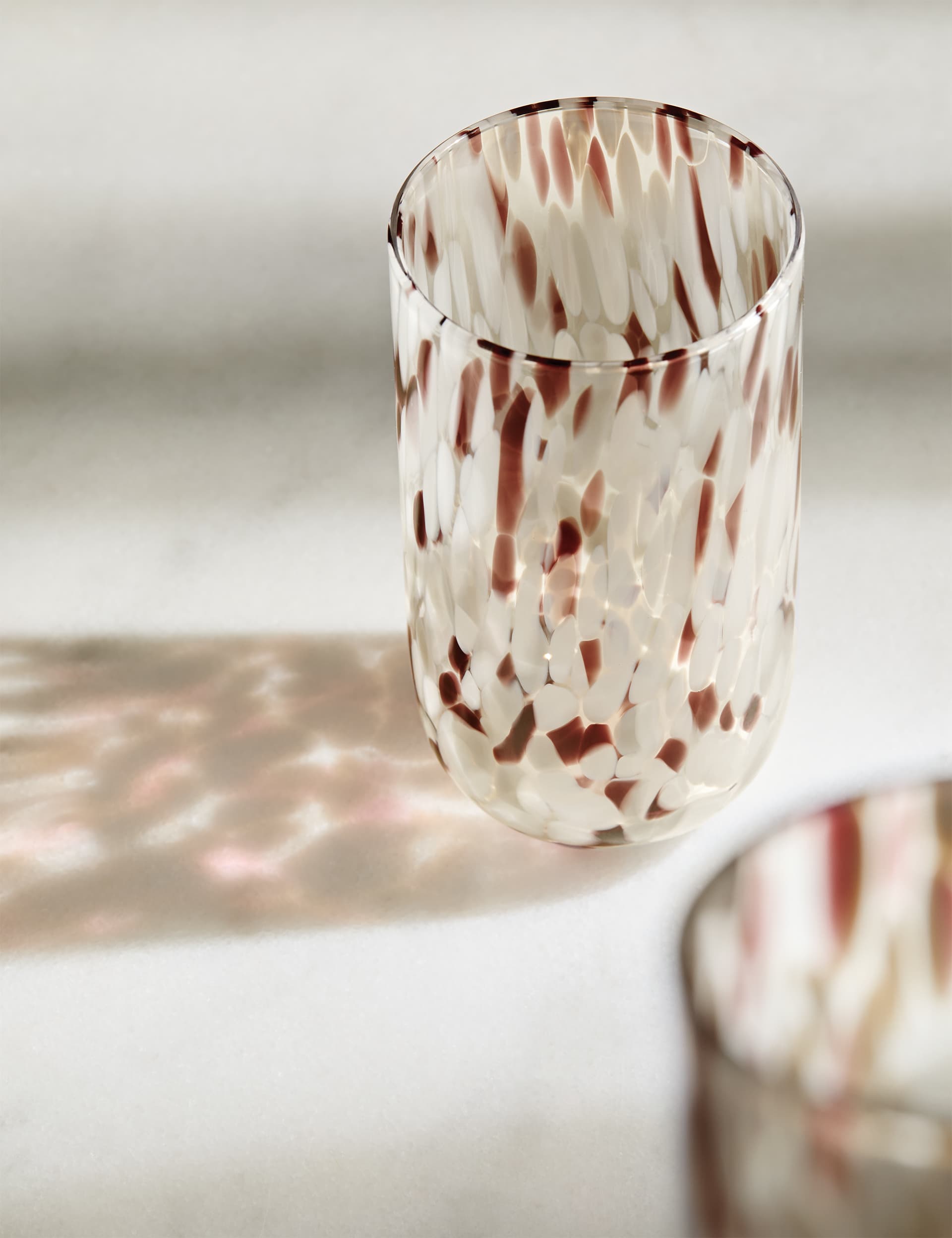 Set of 2 Speckled Hi Ball Glasses | M&S Collection | M&S