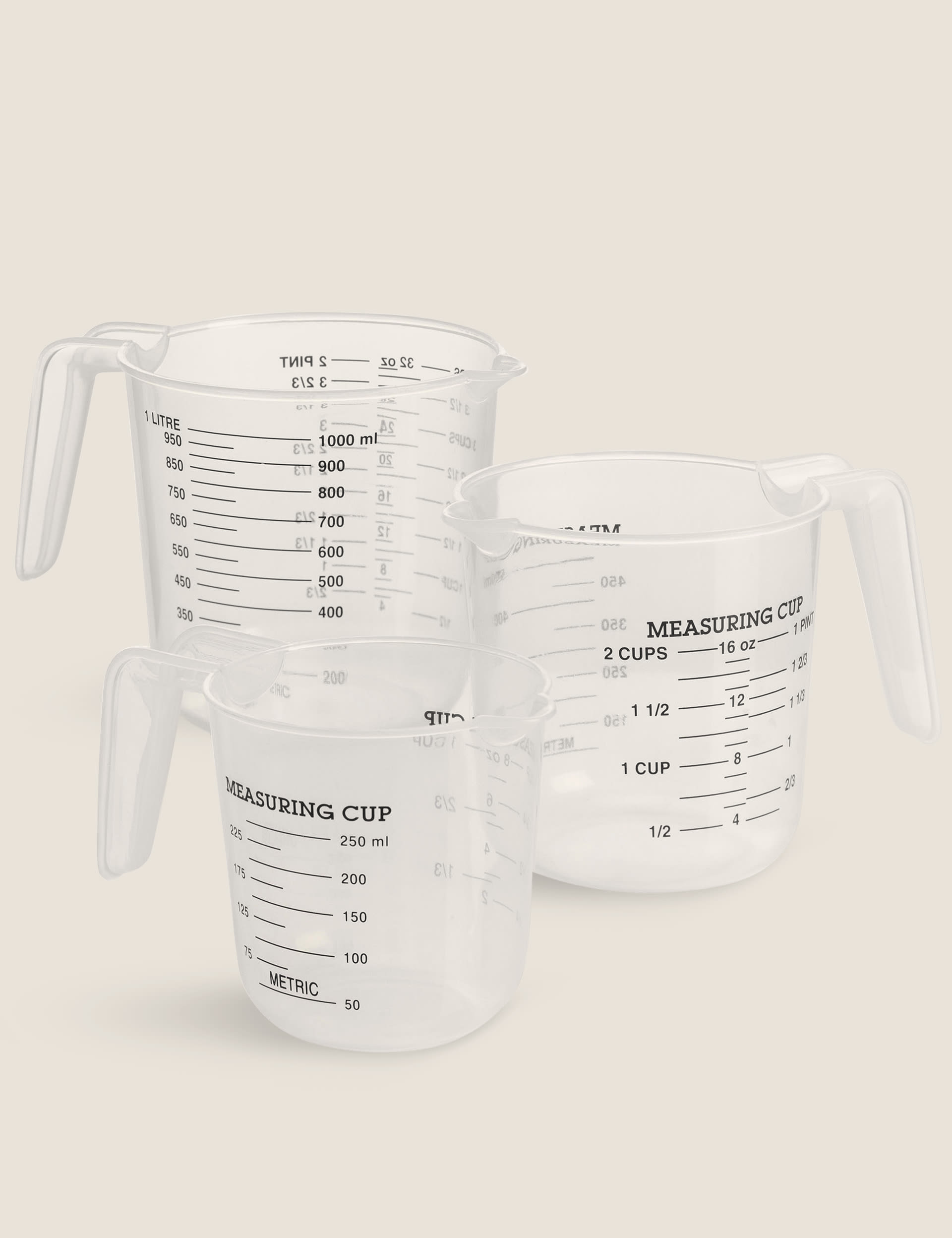 Set of 3 Measuring Jugs | M&S | M&S