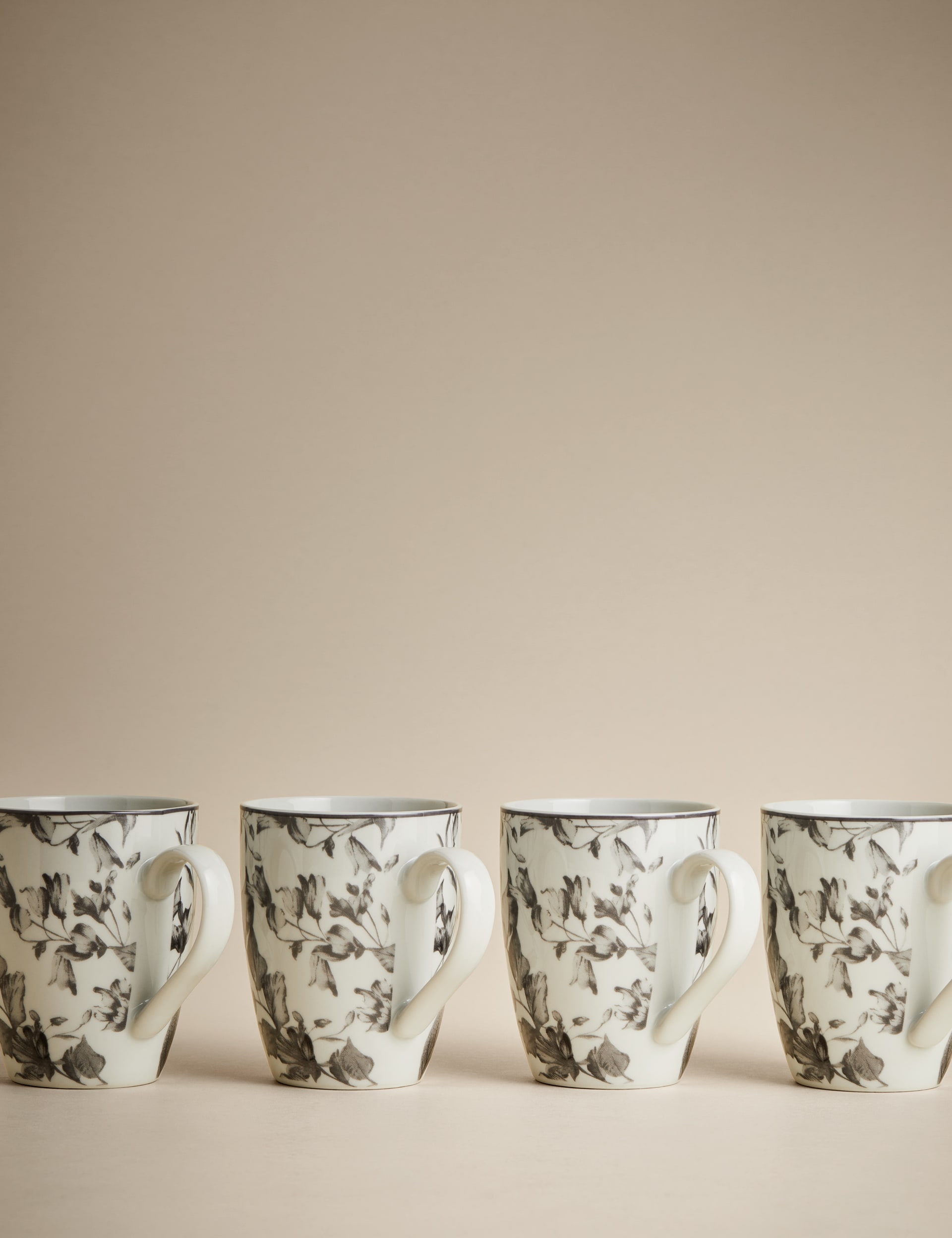 Set of 4 Floral Mugs | M&S | M&S