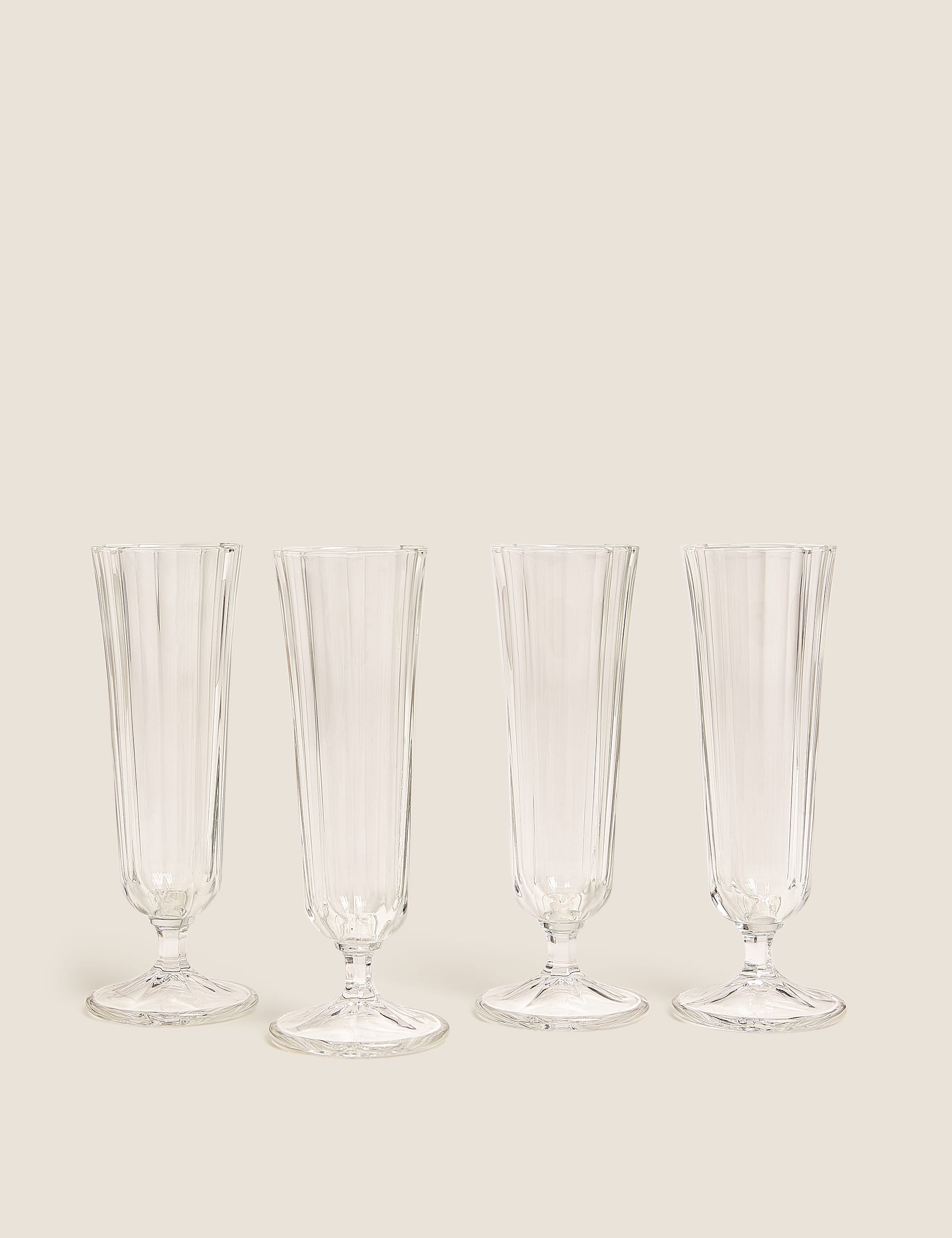 Set of 4 Short Stem Flutes | M&S
