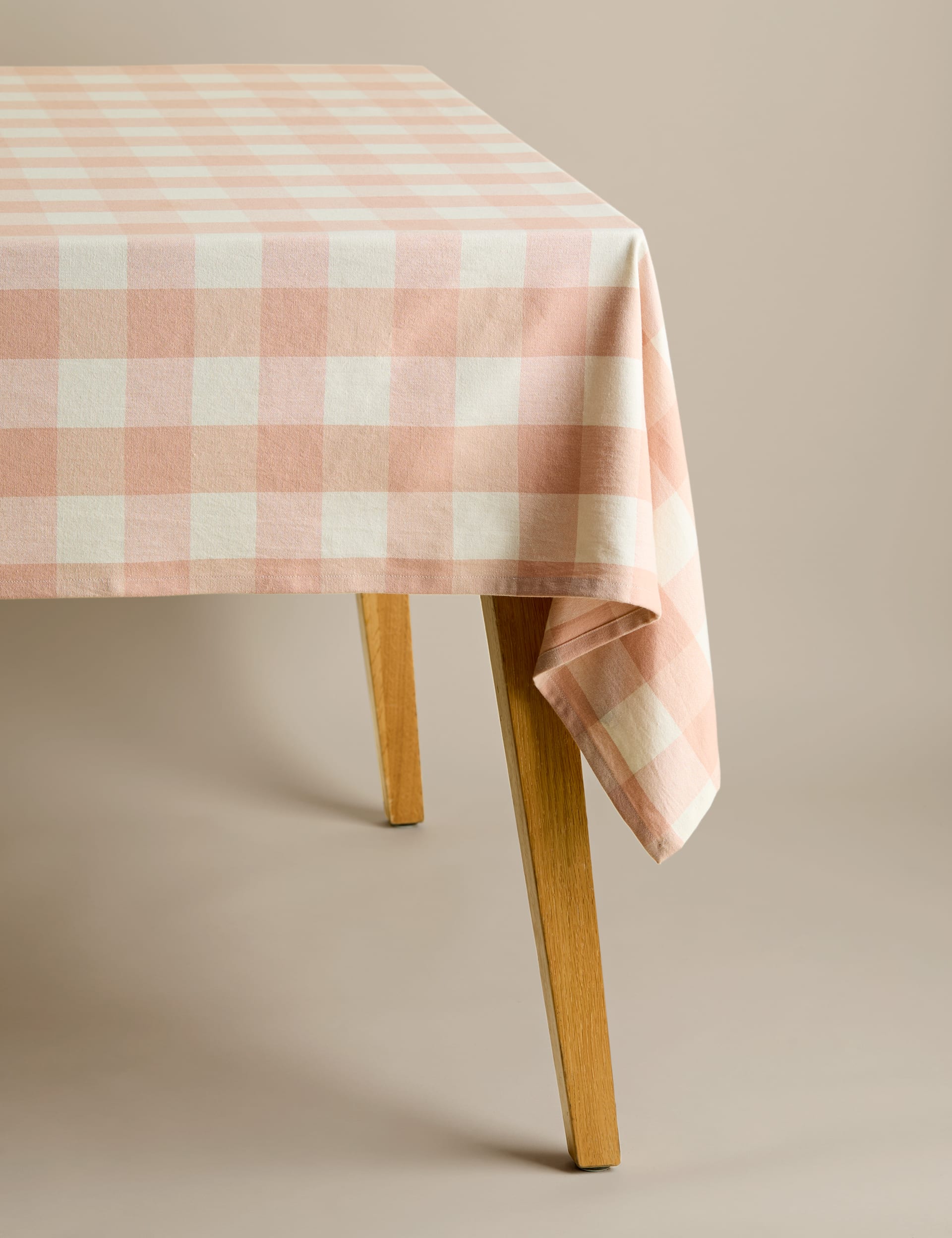 Pure Cotton Gingham Tablecloth | M&S | M&S
