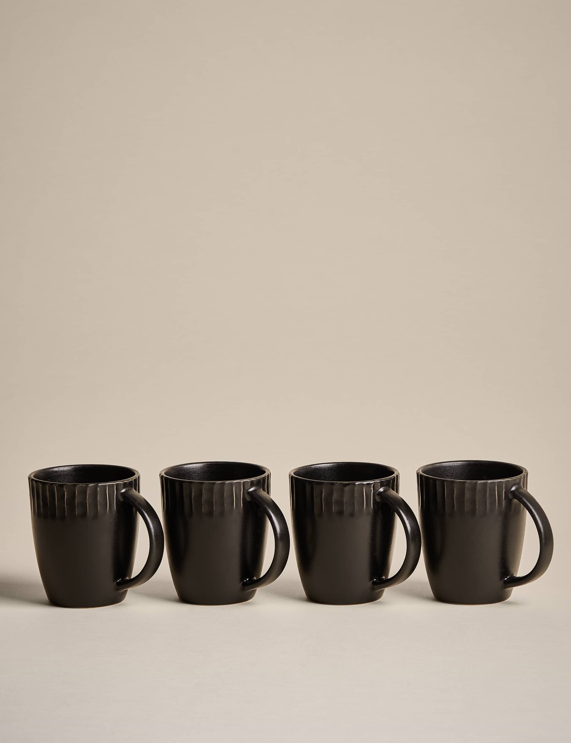 Set of 4 Textured Edge Mugs | M&S Collection | M&S