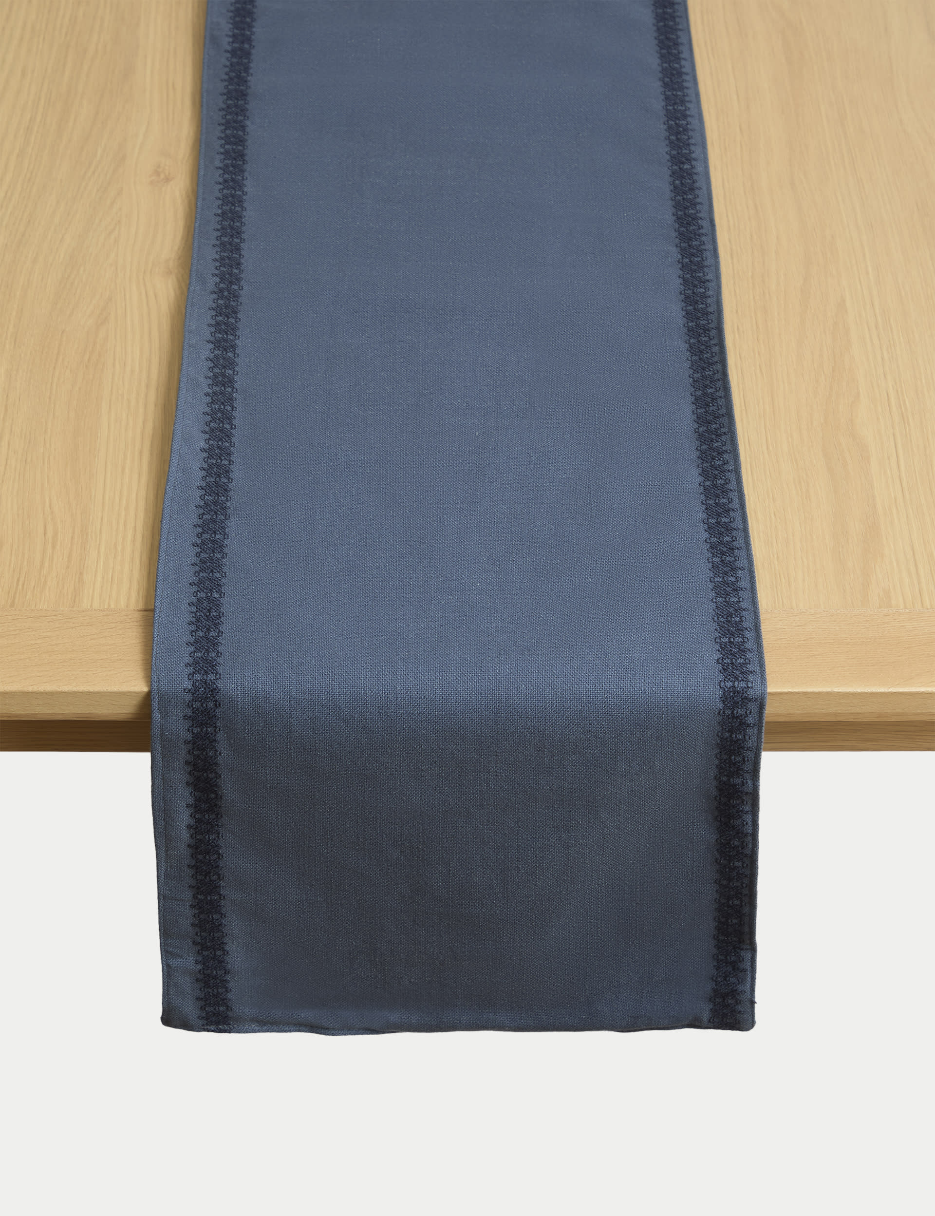 Pure Cotton Embroidered Table Runner | M&S X Fired Earth | M&S