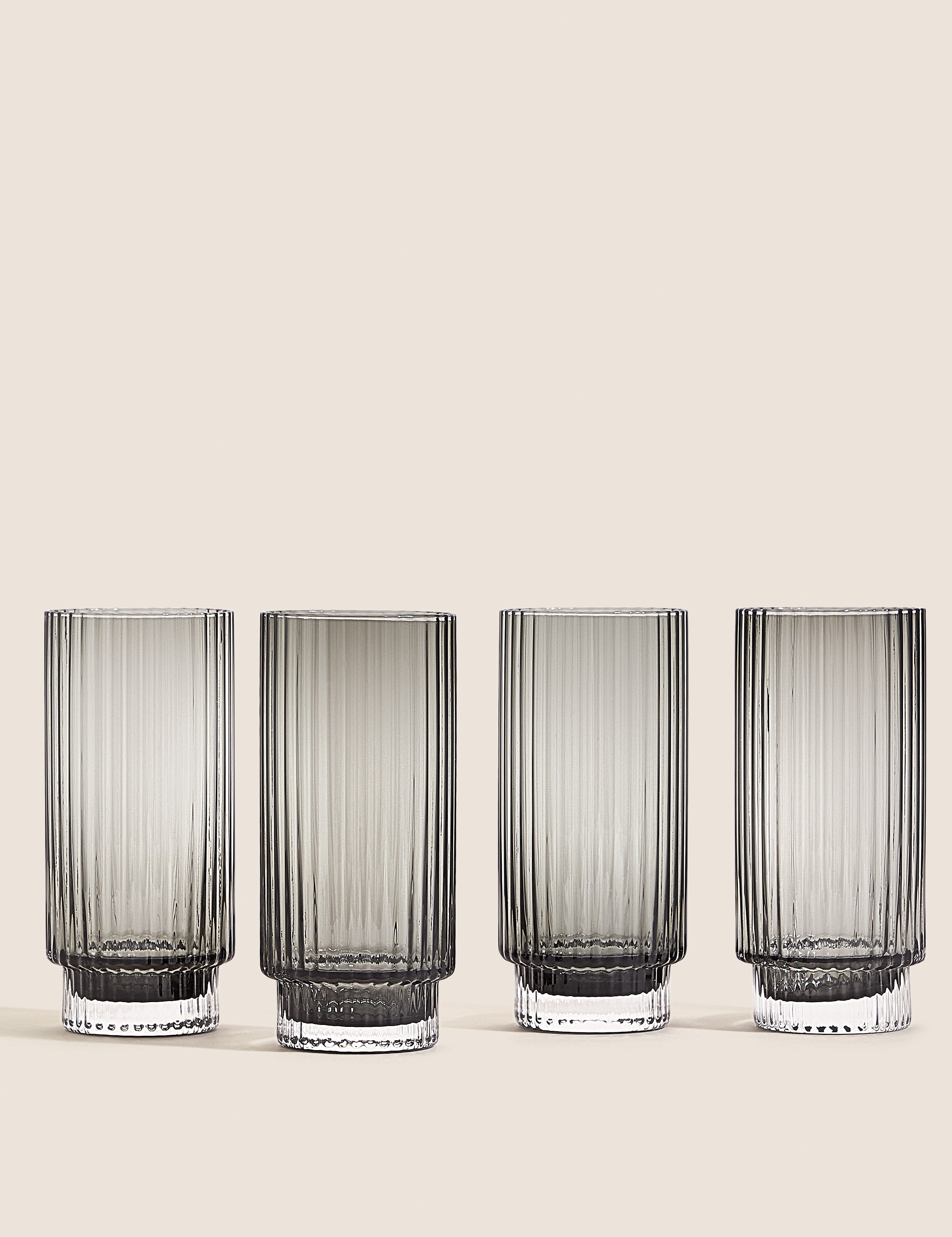 Set of 4 Handmade Celine Hi Ball Glasses | M&S