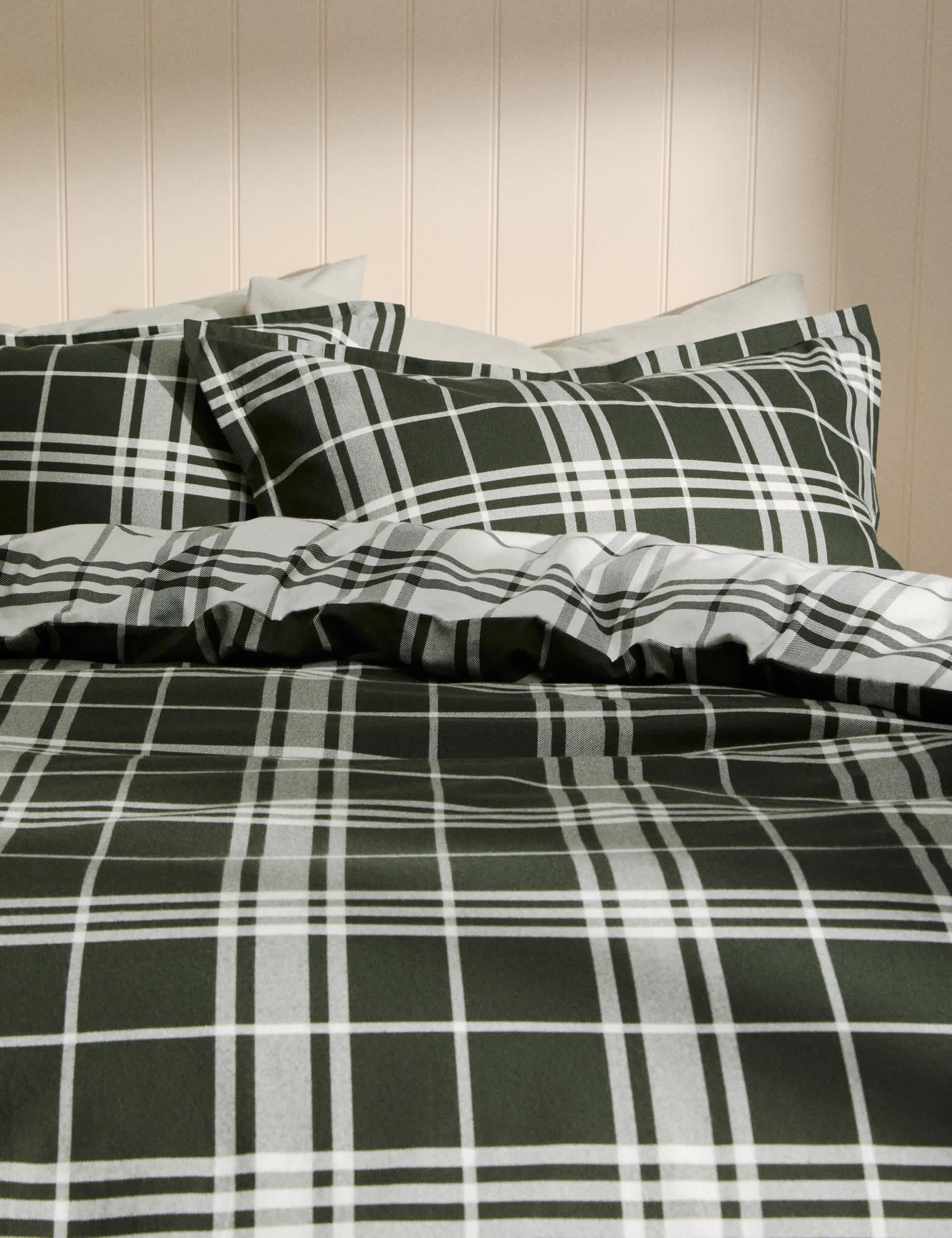 Brushed Cotton Checked Bedding Set | M&S | M&S