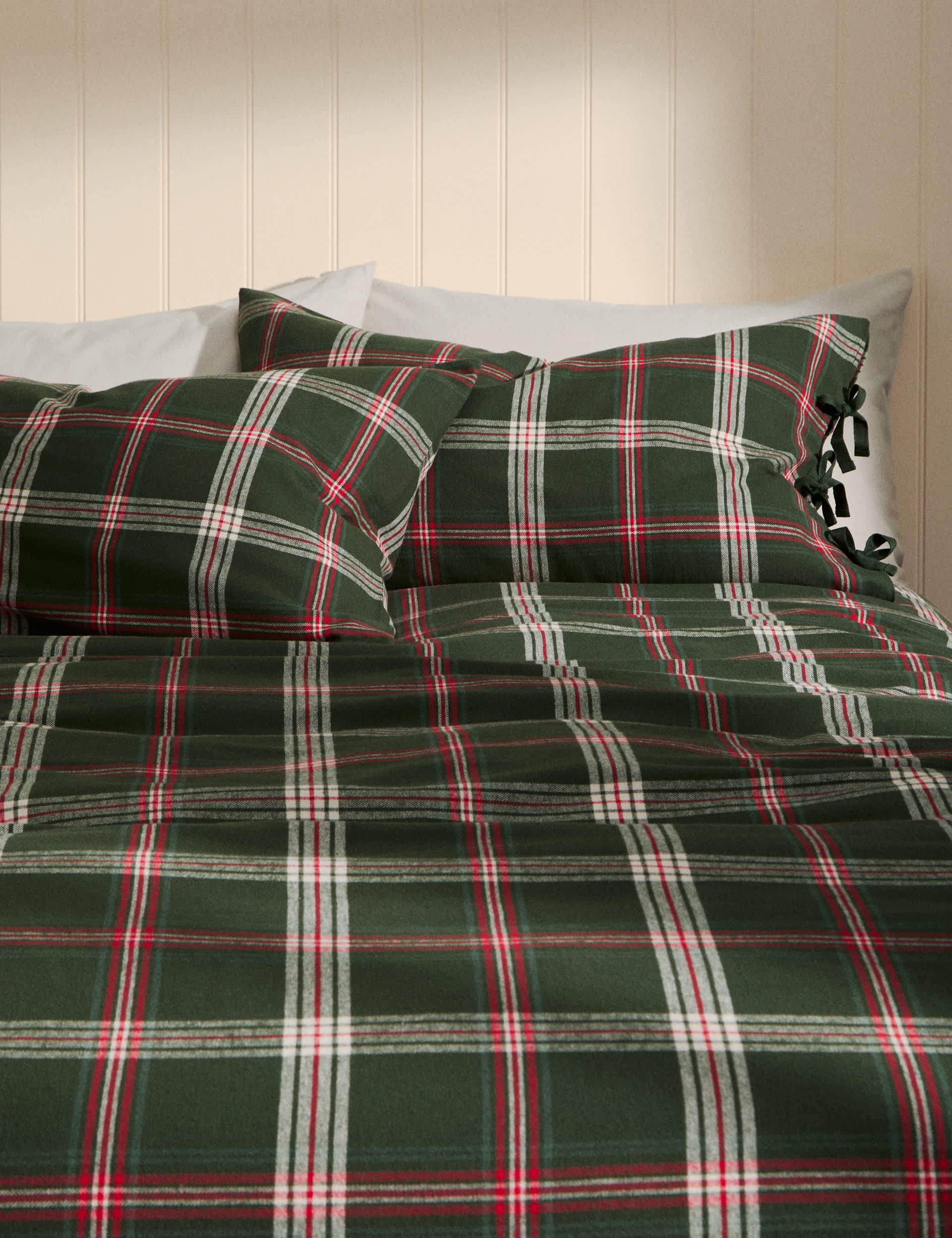 Brushed Cotton Checked Bedding Set | M&S | M&S