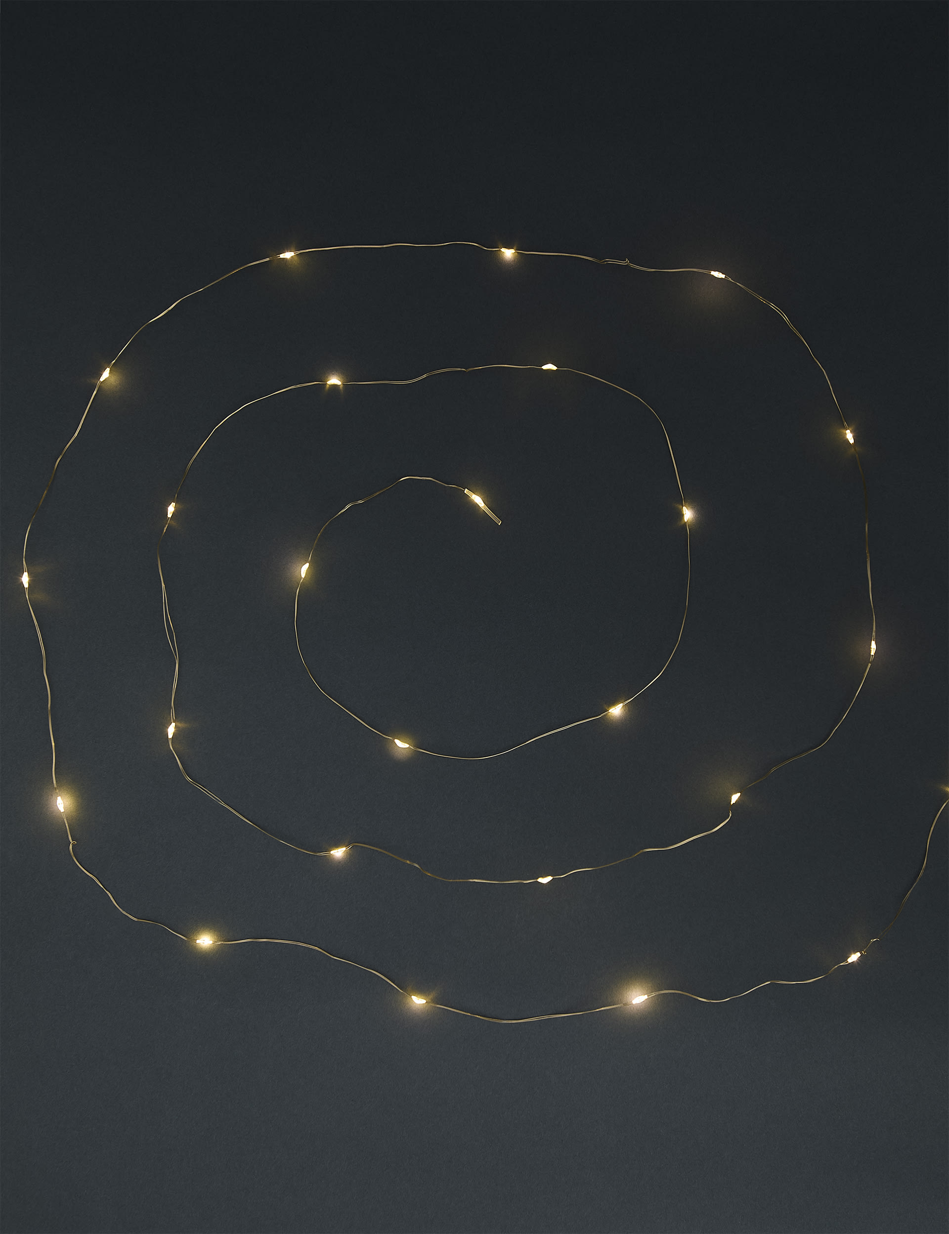 Warm White LED Gold Wire Battery Lights | M&S Collection | M&S