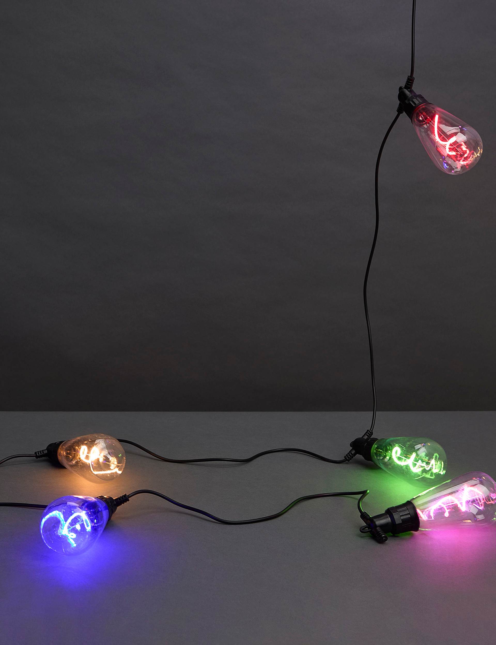 10 Muticoloured LED Mains Neon Festoon Lights | M&S | M&S