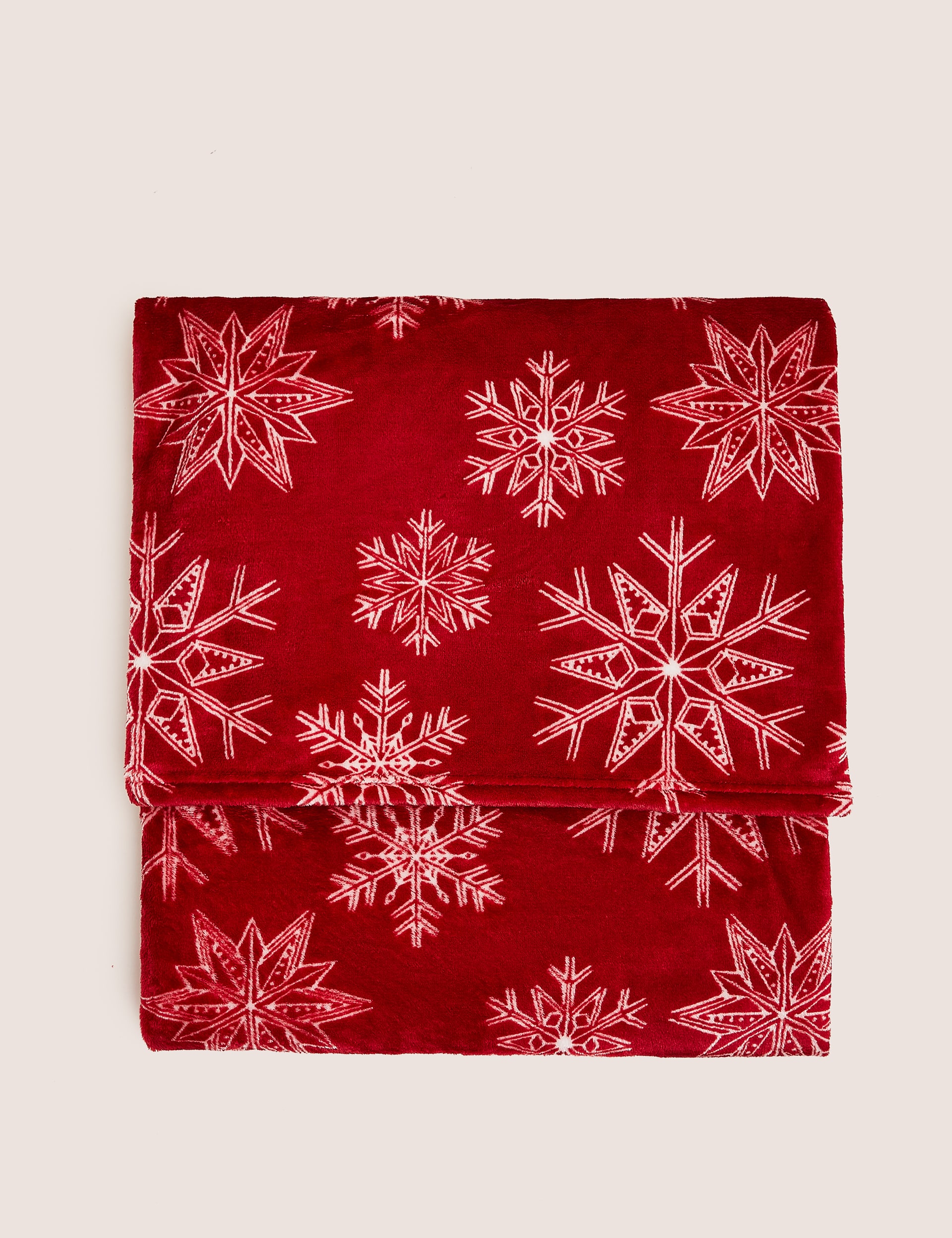 Fleece Snowflake Throw | M&S