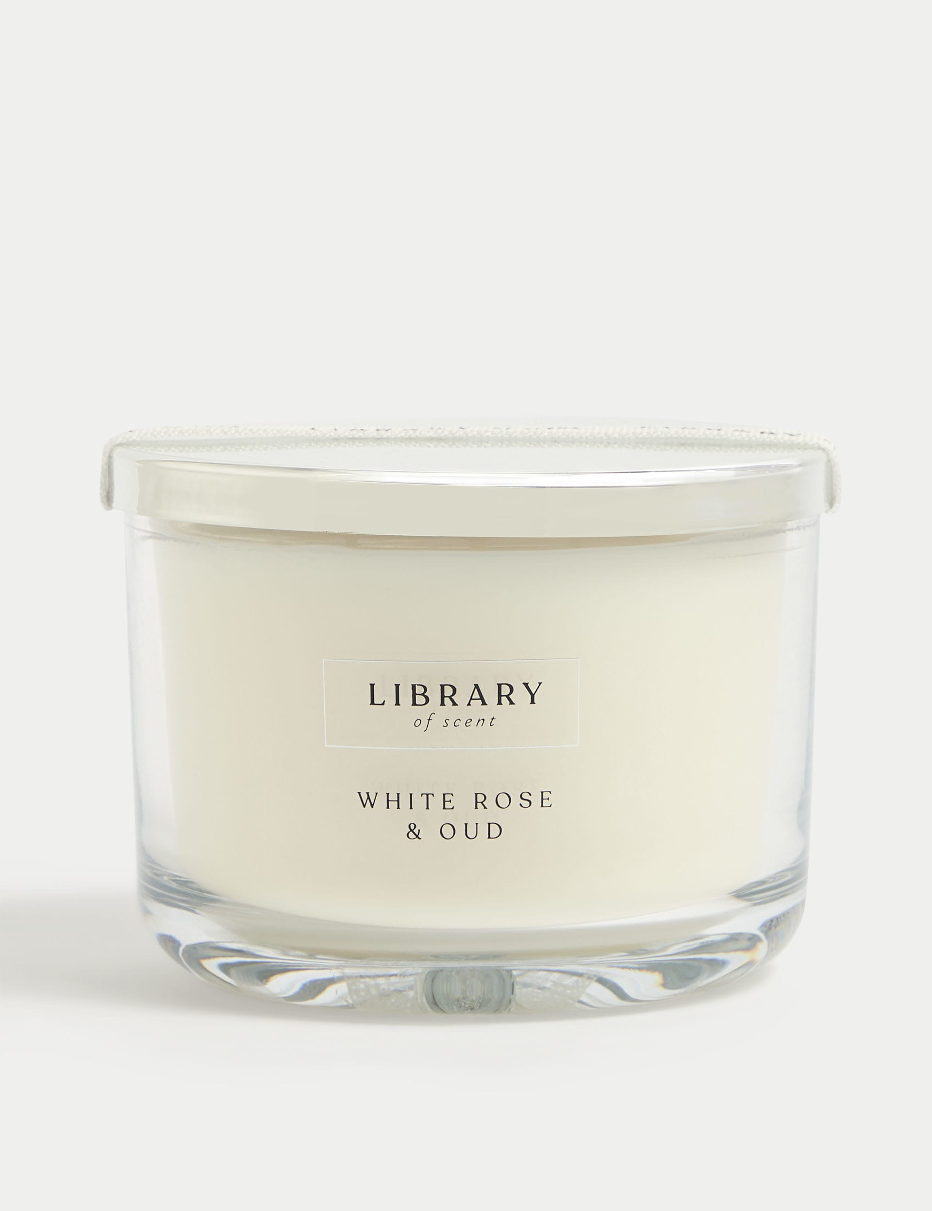 White Rose & Oud 3 Wick Candle | Library of Scent | M&S