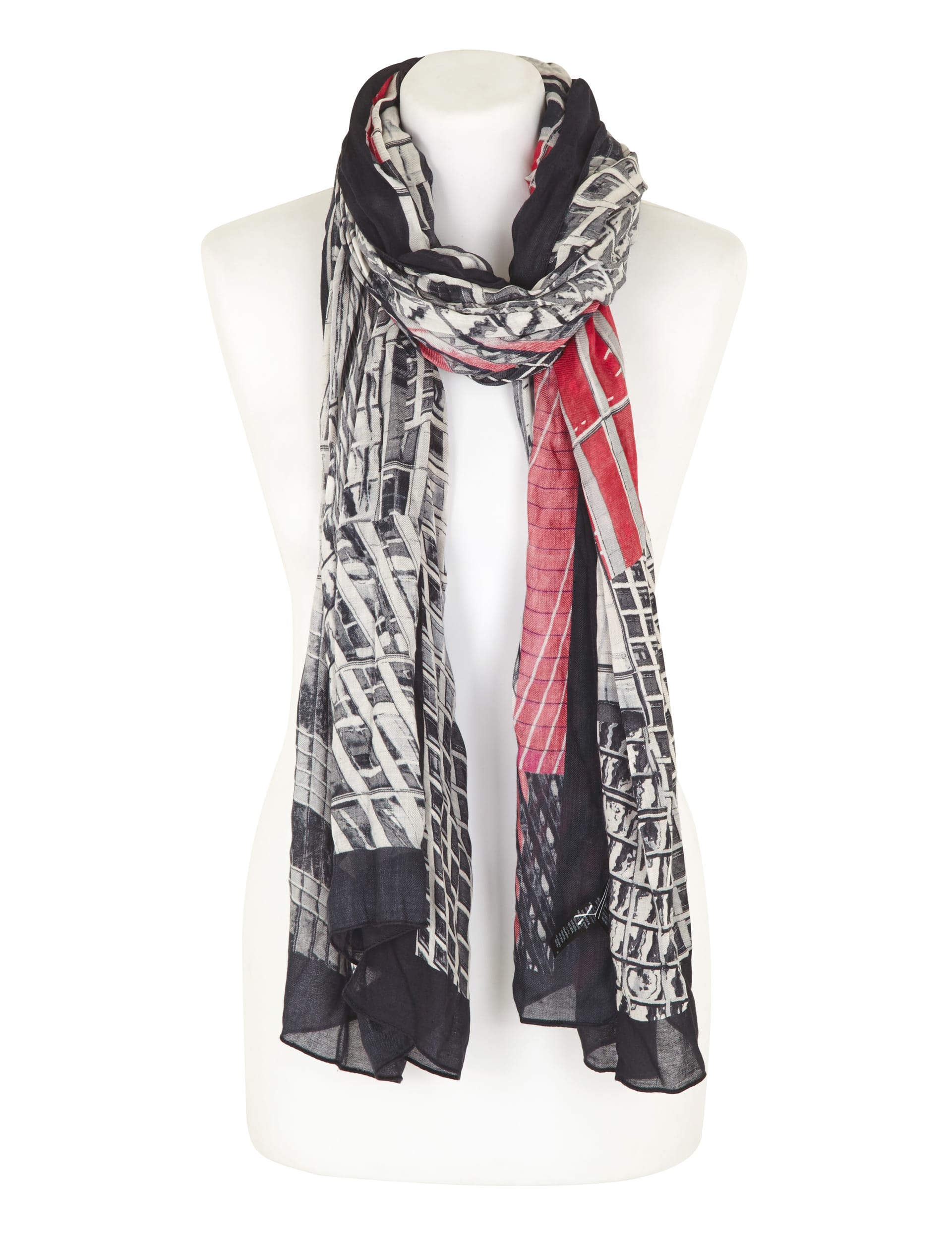 Pure Modal Lightweight Architectural Print Scarf | Autograph | M&S
