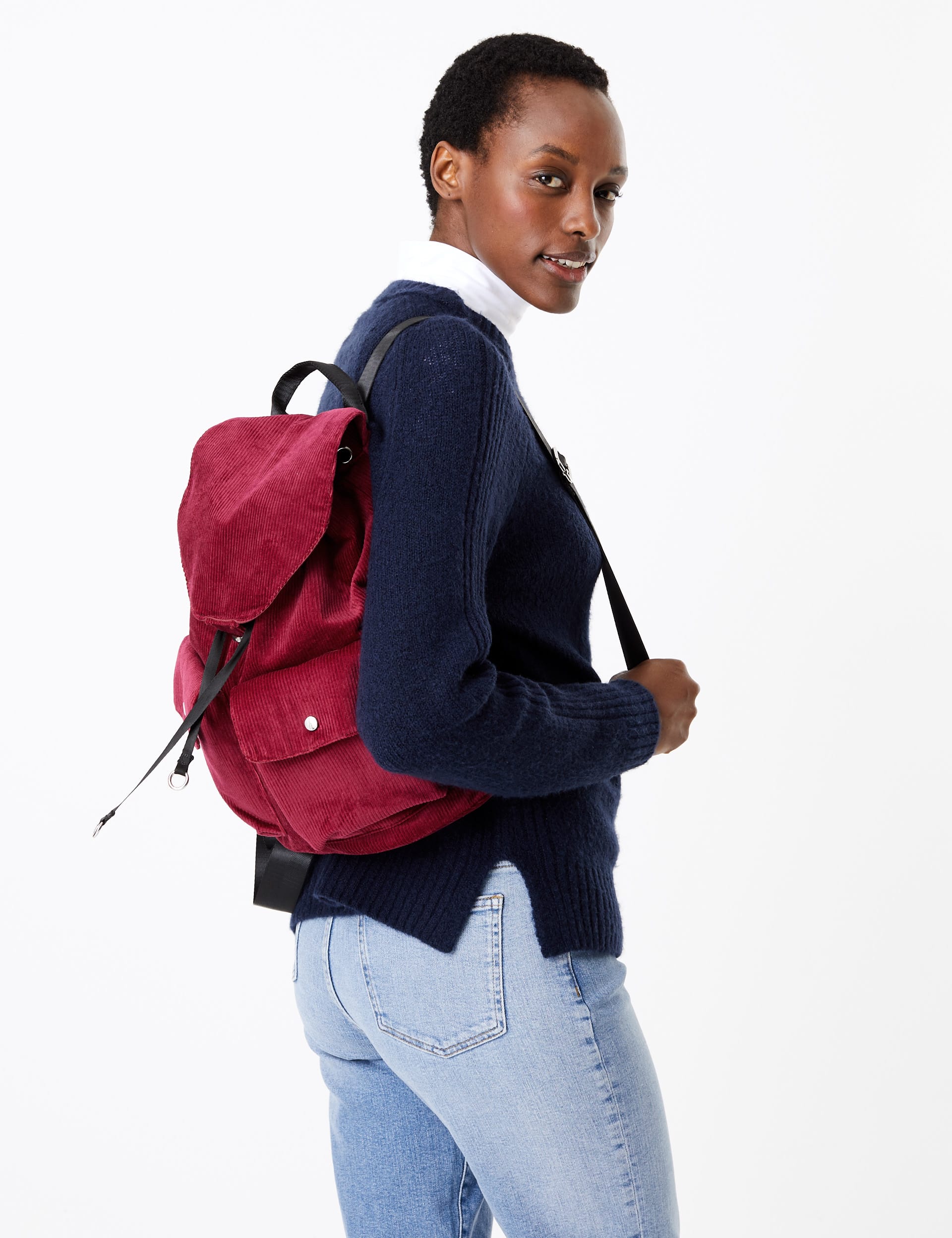Cord Slouchy Backpack | M&S Collection | M&S