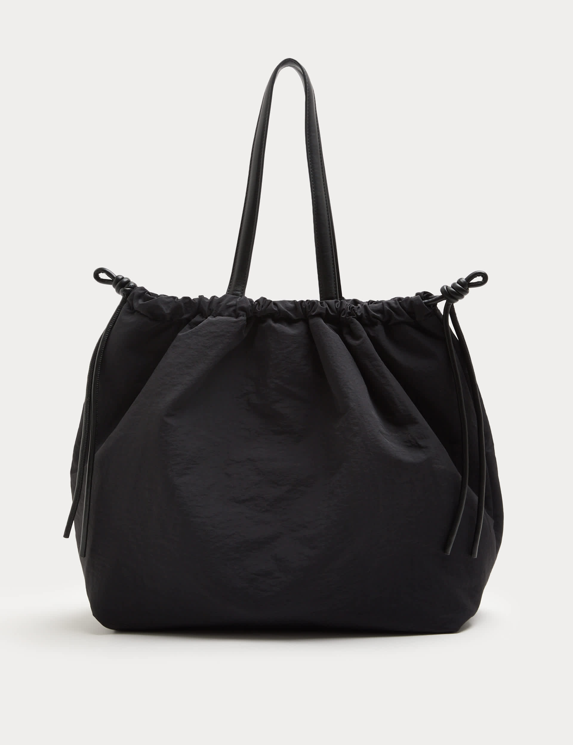 LARGE RUCHED DRAWSTRING SHOULDER BAG | M&S