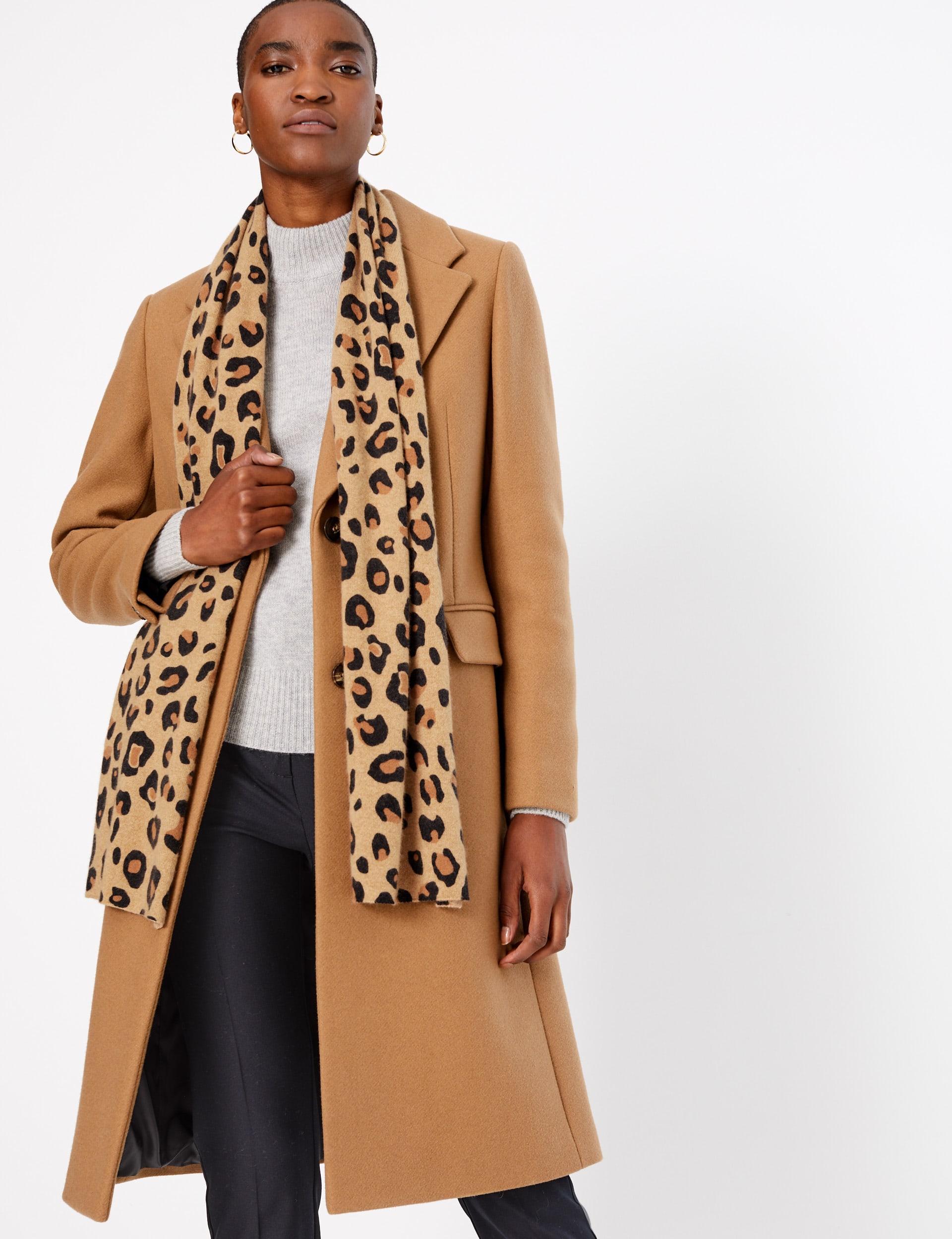 Pure Cashmere Leopard Print Scarf | Autograph | M&S IE