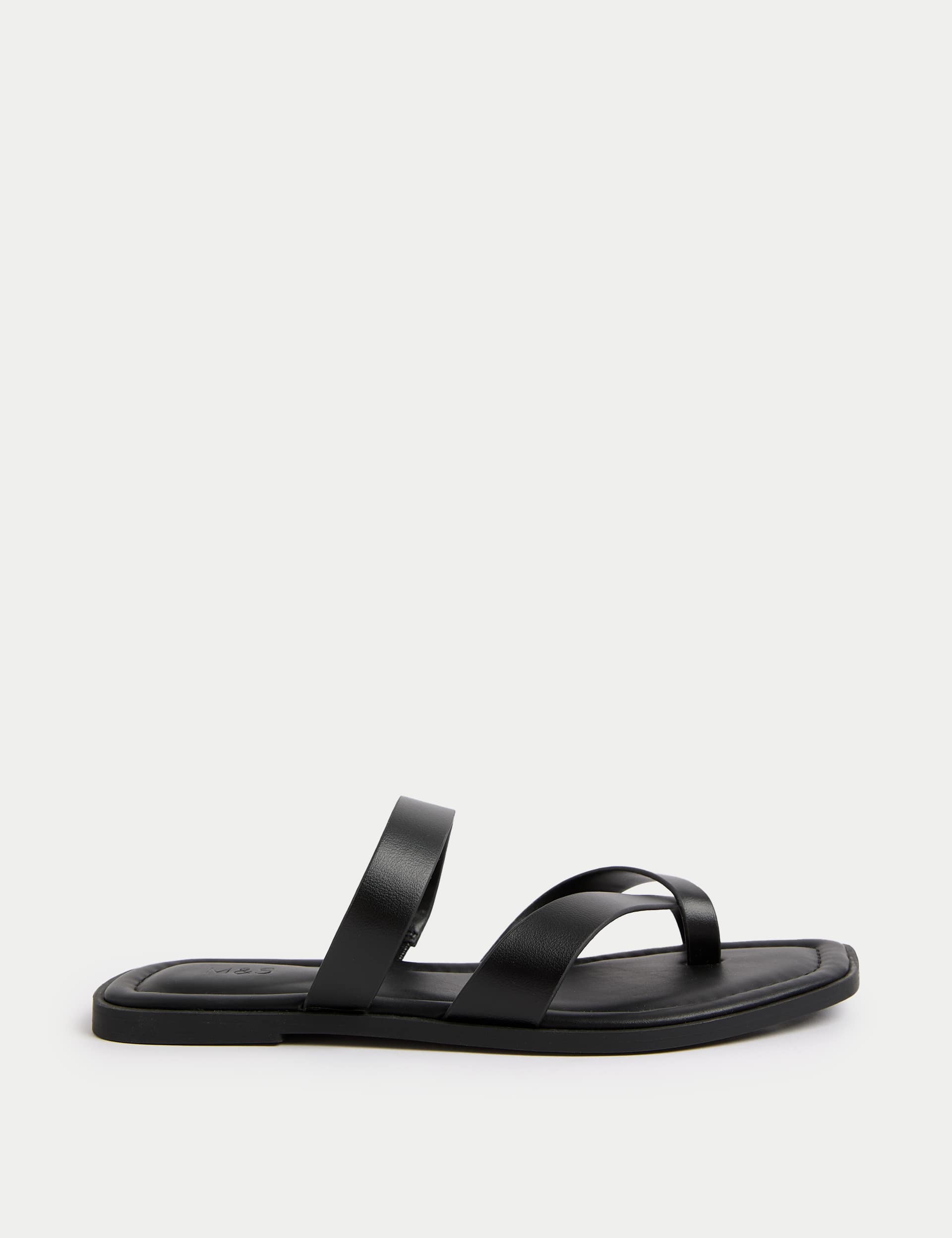 Toe Loop Strappy Flat Mules | M&S | M&S