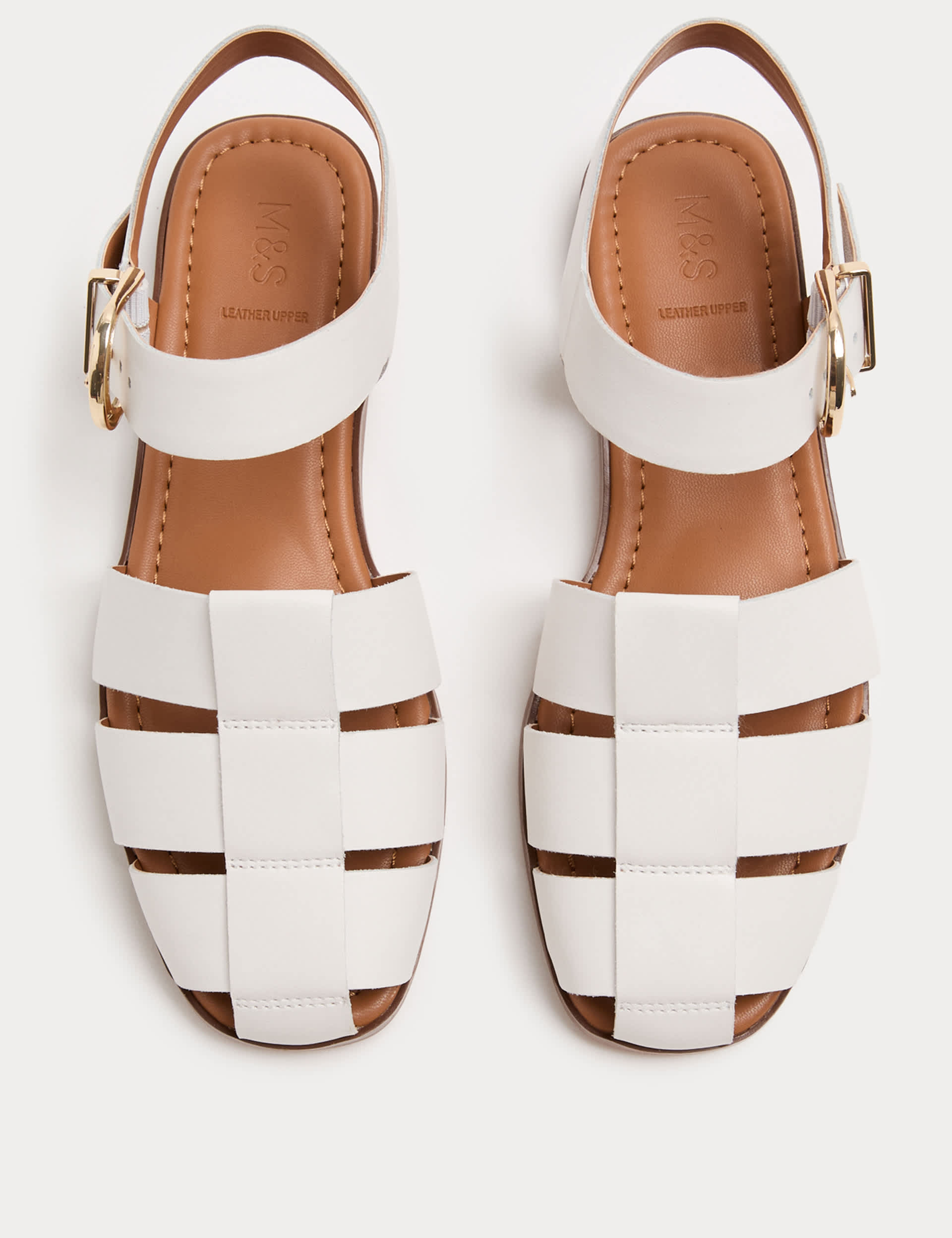 Leather Buckle Flat Fisherman Sandals | M&S IE