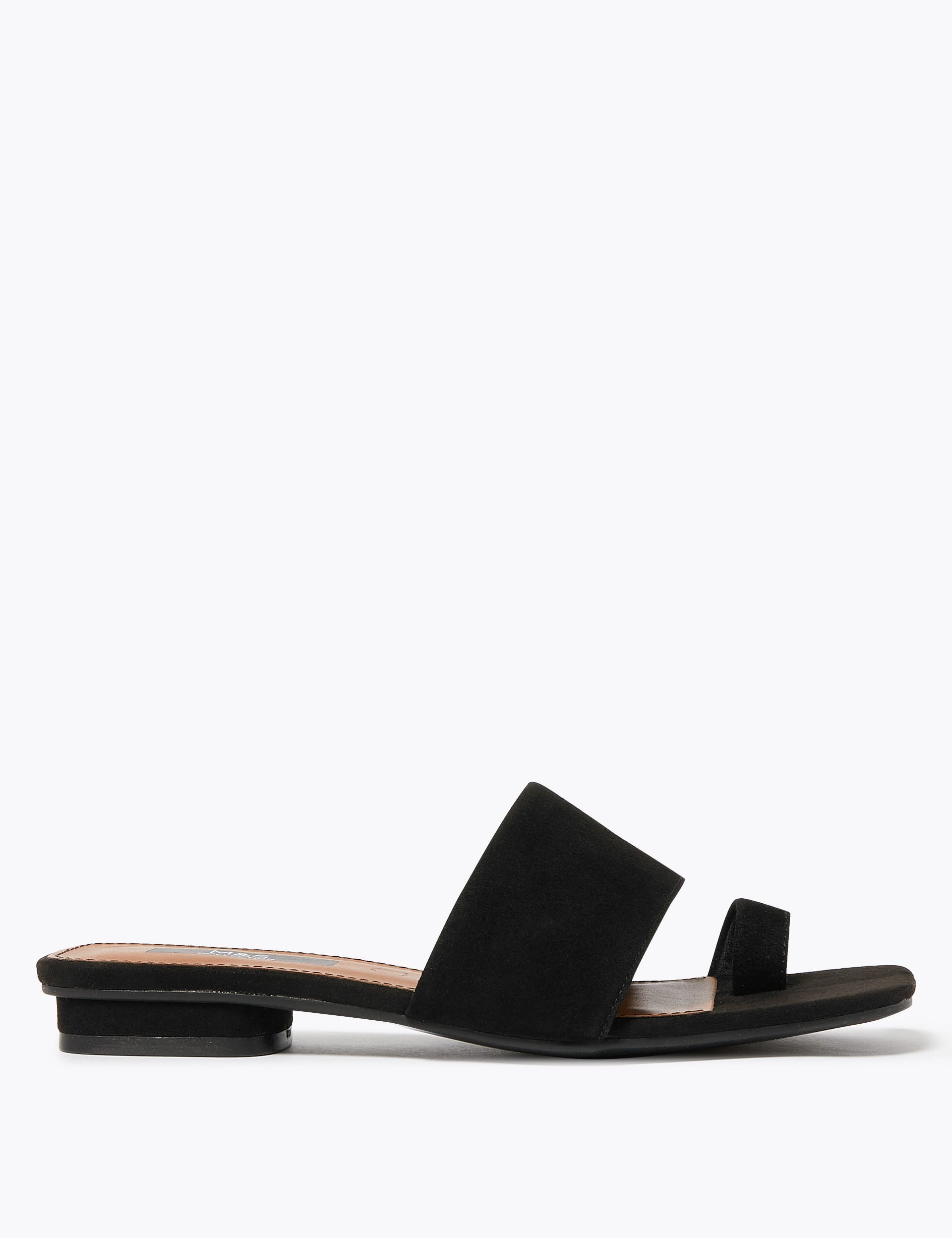 Suede Flat Toe Loop Mules | M&S Collection | M&S IE