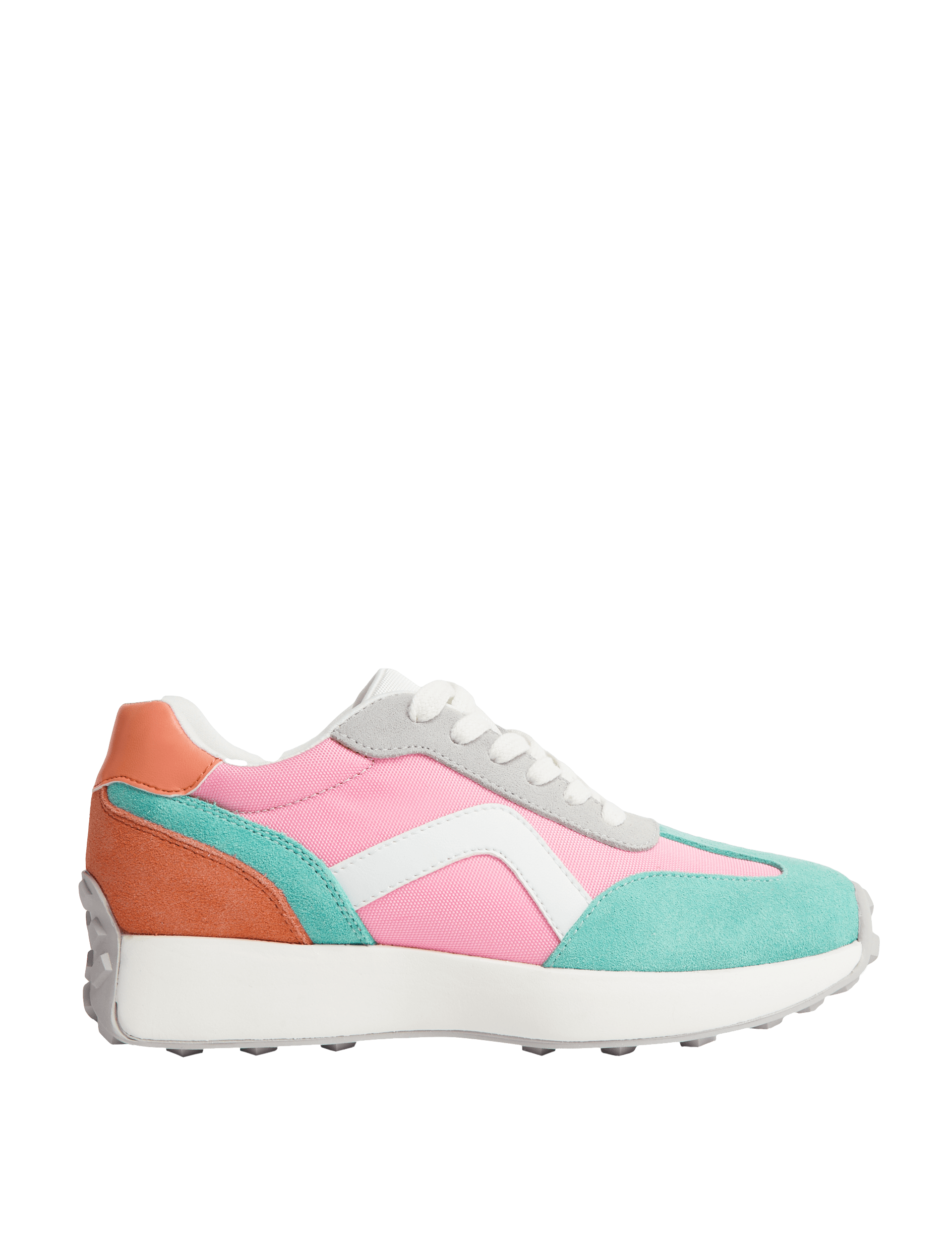 Leather Lace Up Side Detail Trainers | M&S Collection | M&S IE