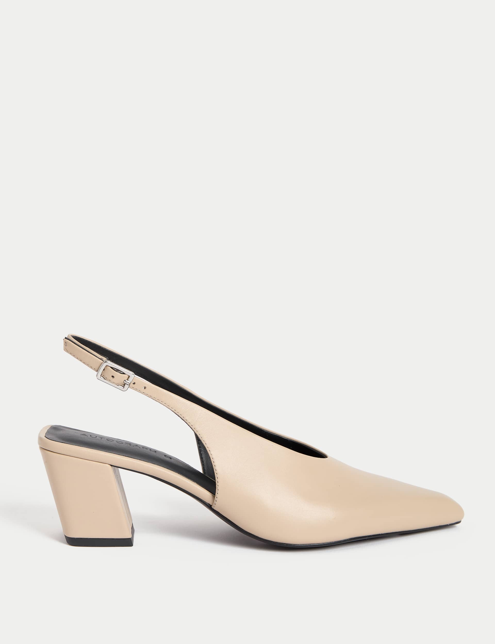 Leather Slingback Chisel Toe Court Shoes | Autograph | M&S