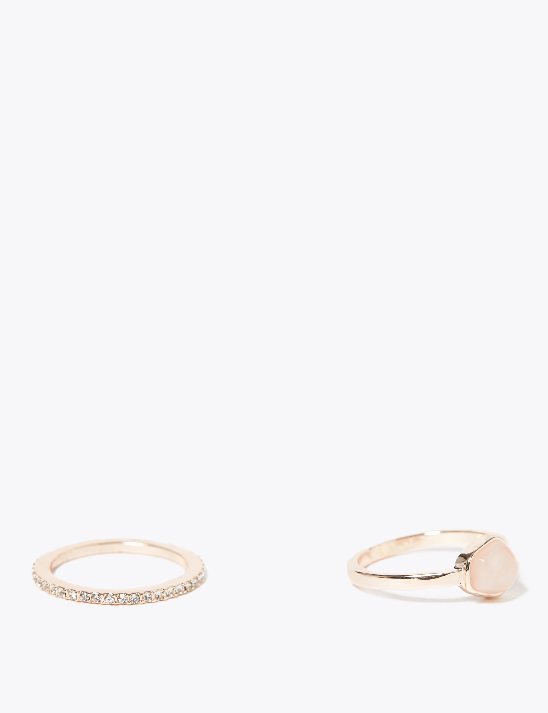 2 Pack Stacked Rings | M&S Collection at M&S