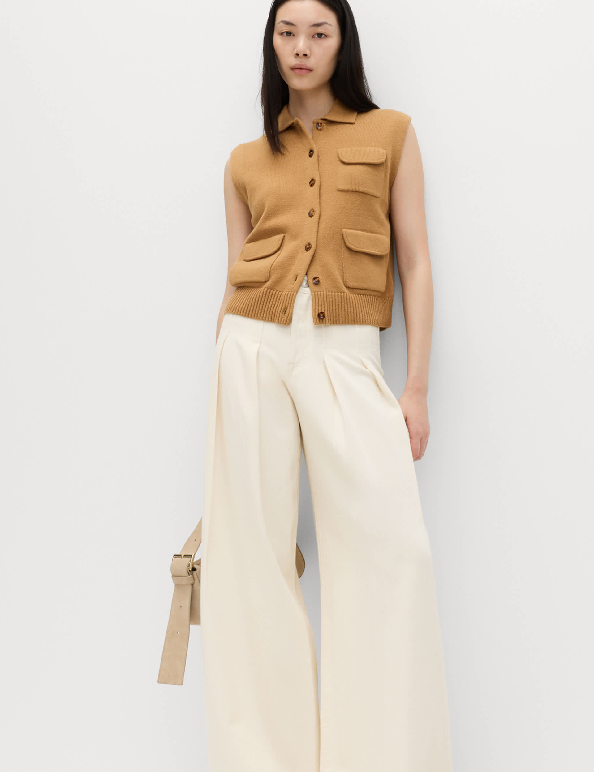 Cotton Rich Pocket Knitted Waistcoat | M&S | M&S