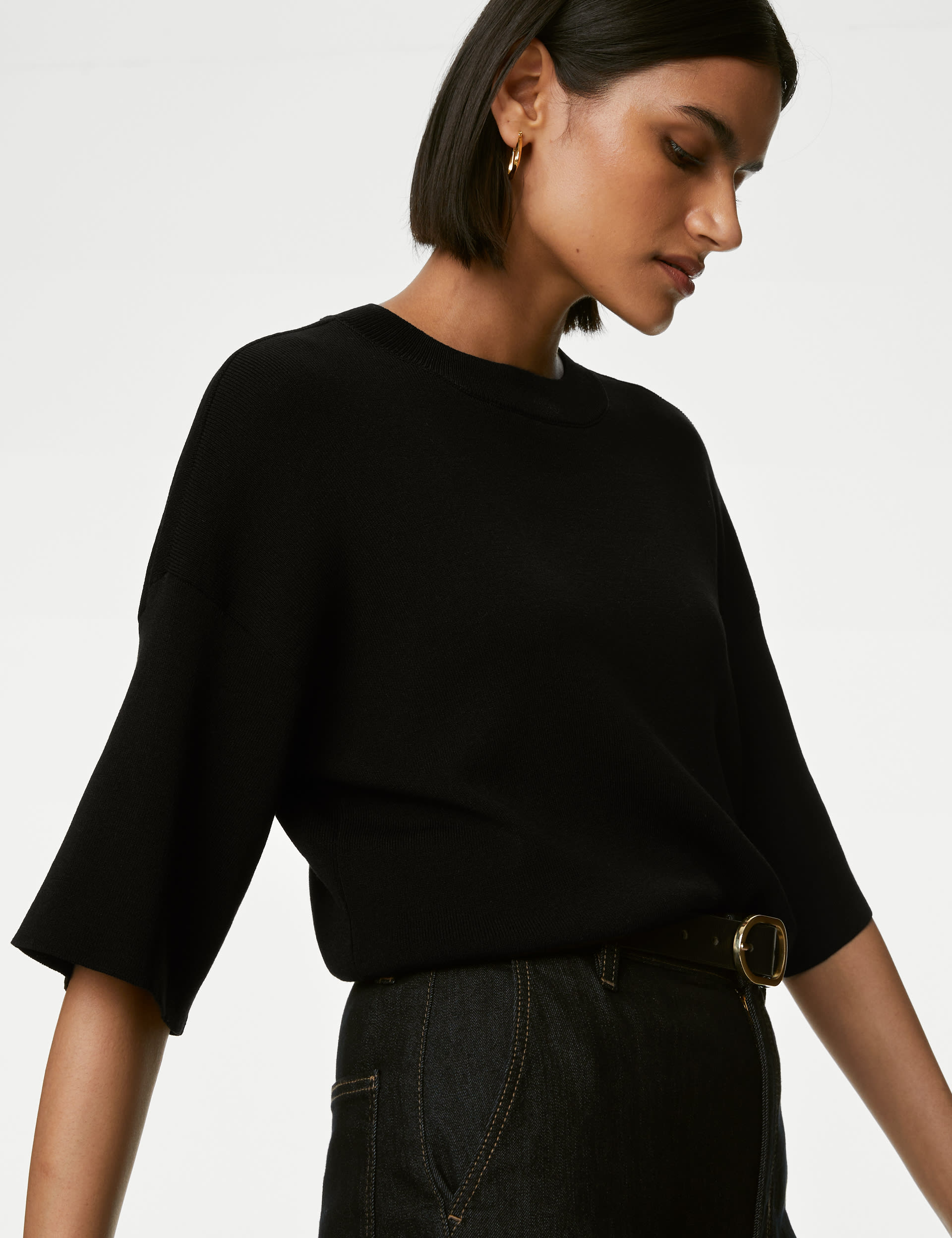Crew Neck Knitted Top | M&S Collection | M&S