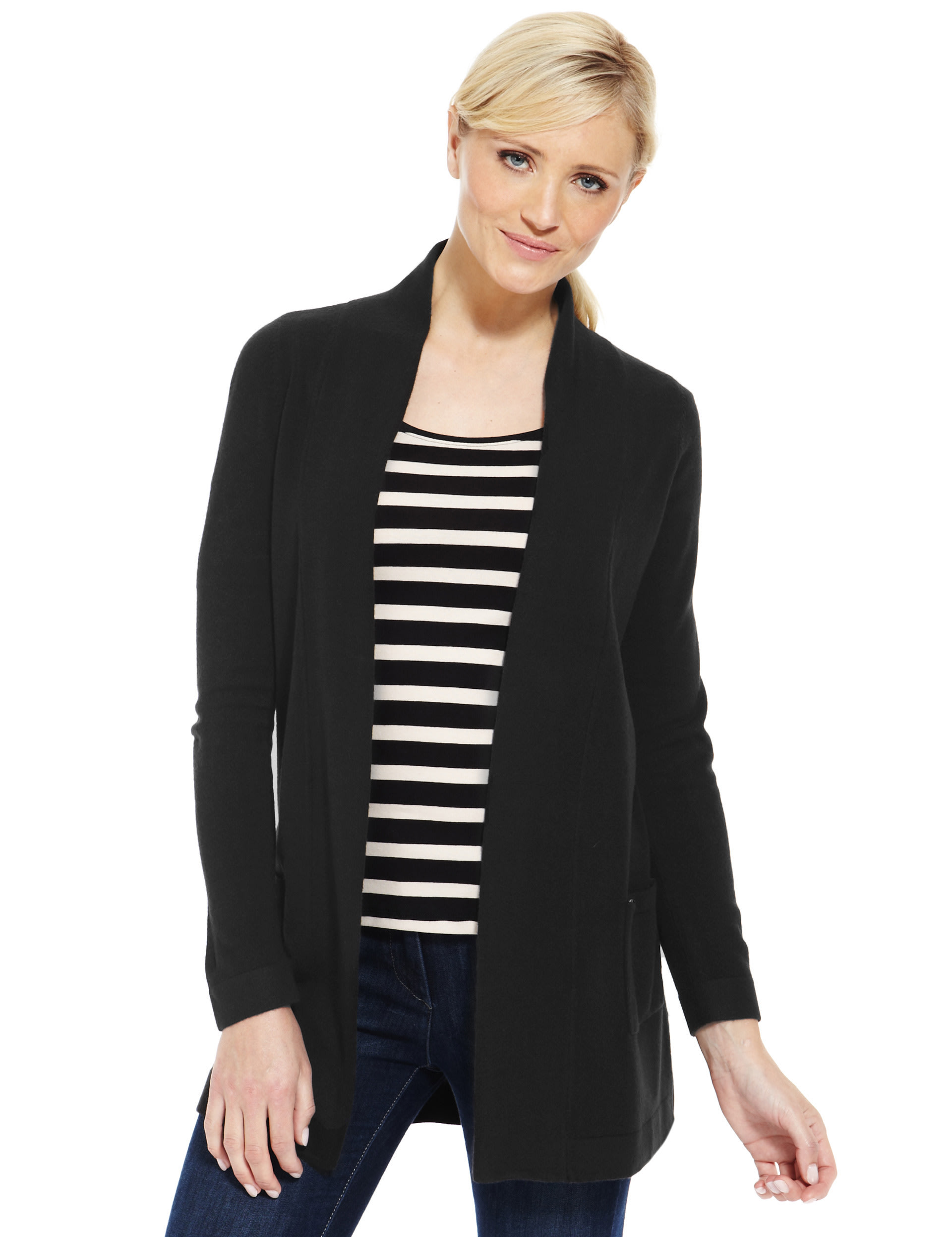Cashmilon™ Open Front Cardigan | M&S Collection at M&S