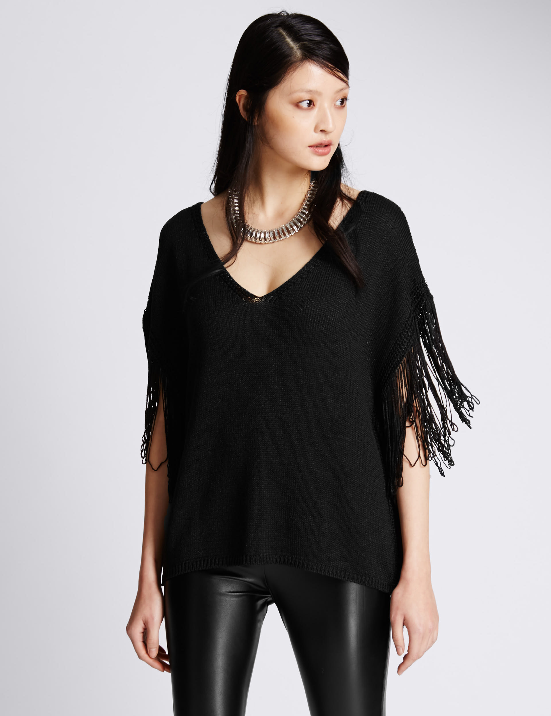 Sleeveless Fringe Jumper | Limited Edition | M&S