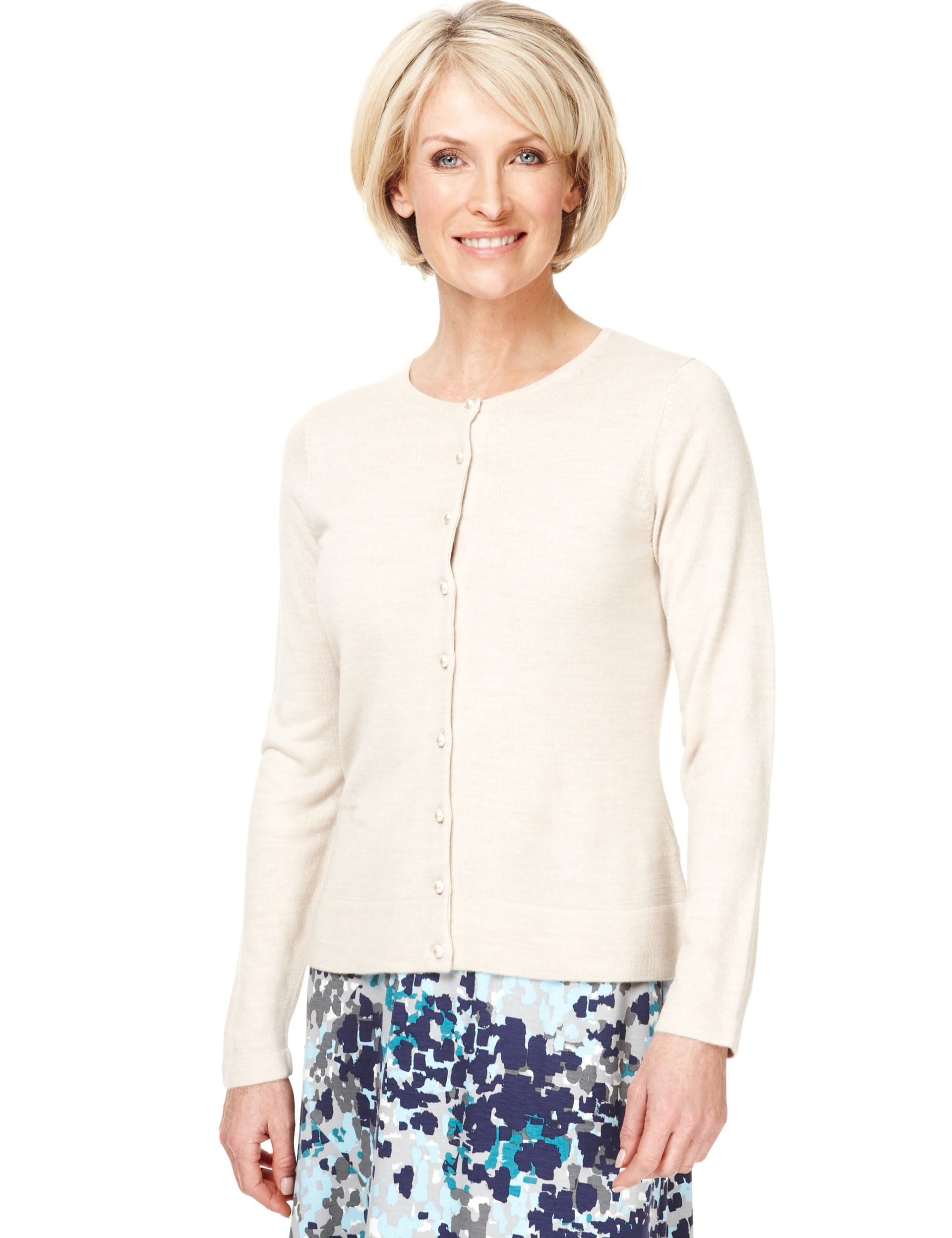 Cashmilon™ Bobble Button Cardigan | Classic | M&S