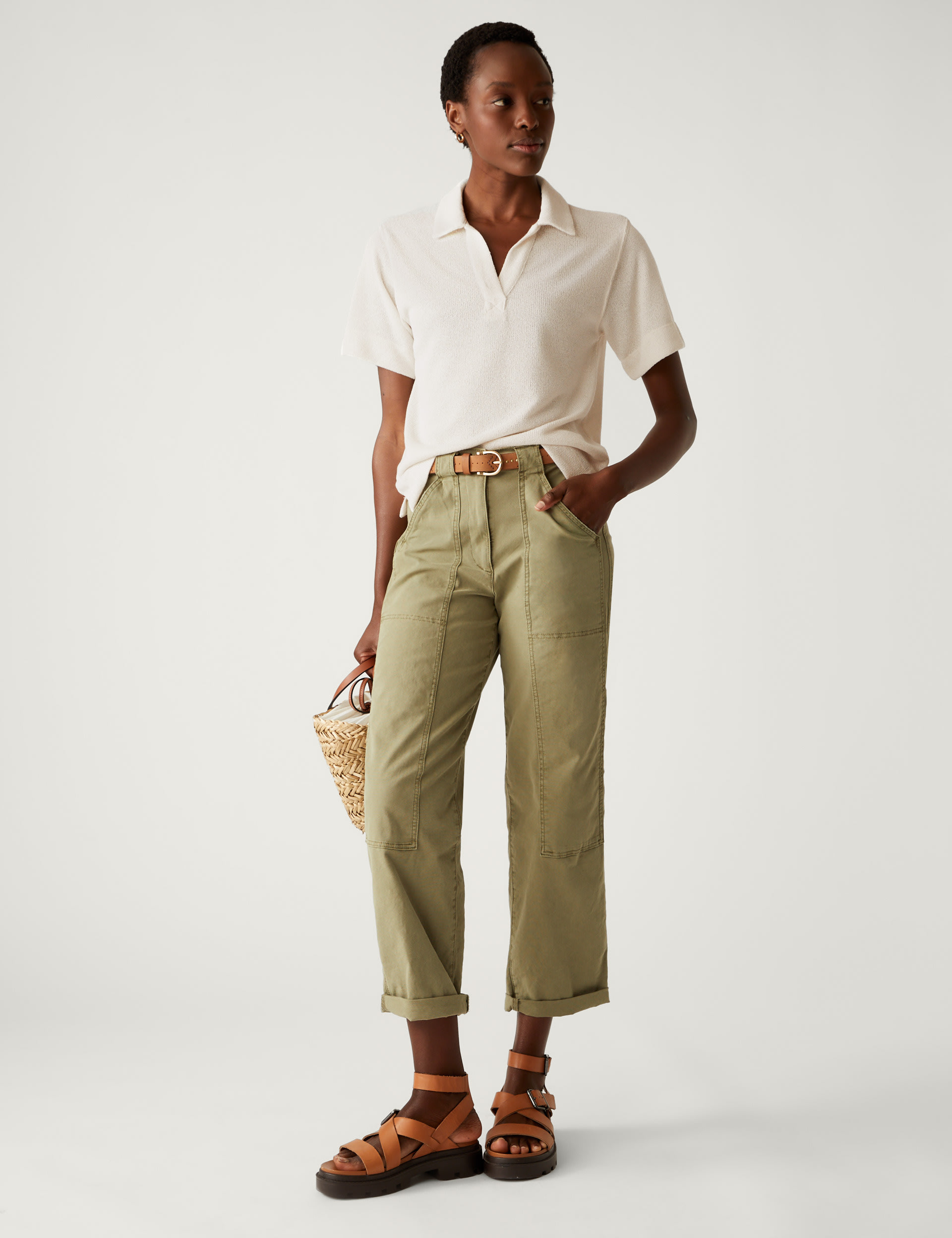 Textured Collared Top | M&S Collection | M&S