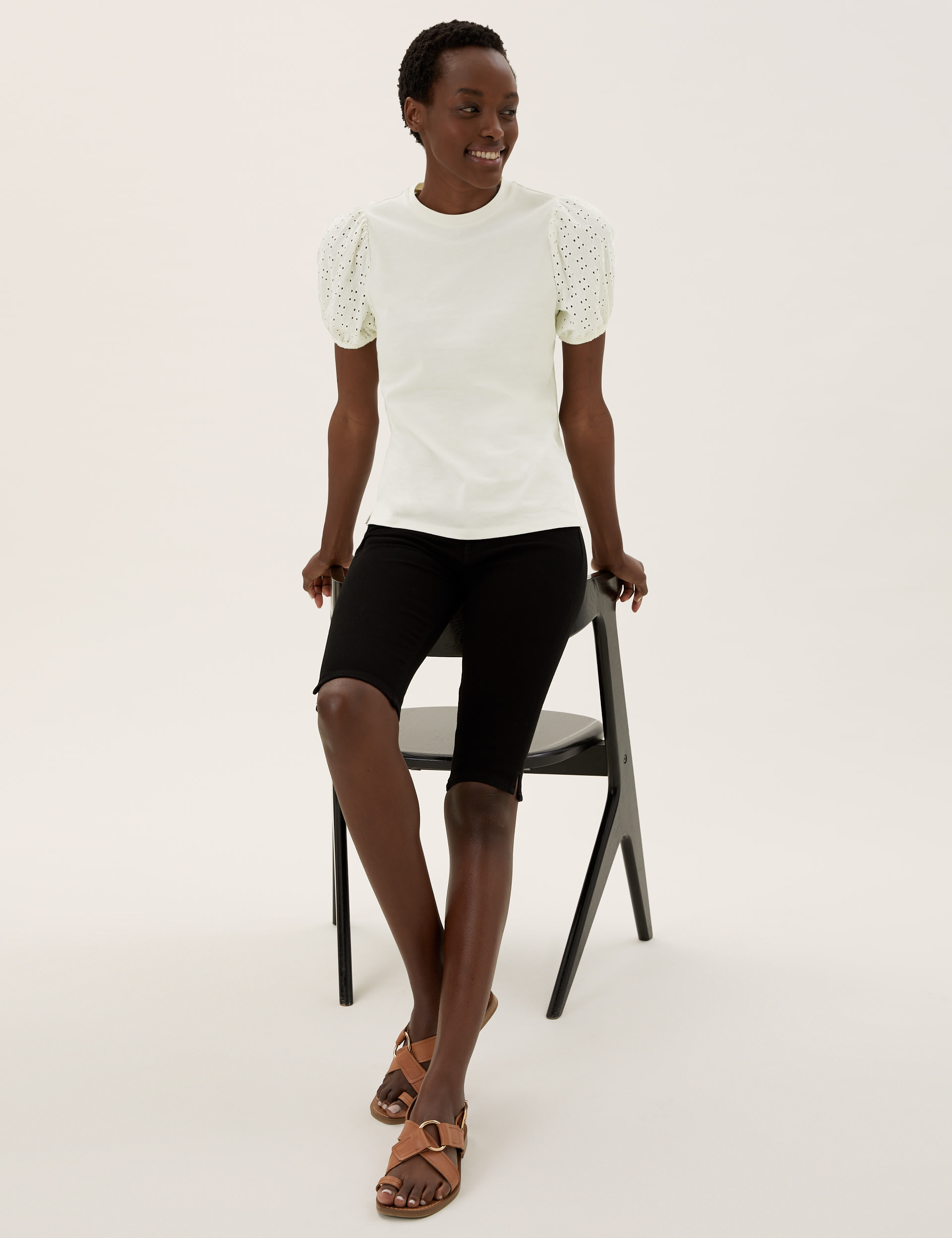 Pure Cotton Textured Short Sleeve Top | M&S Collection | M&S