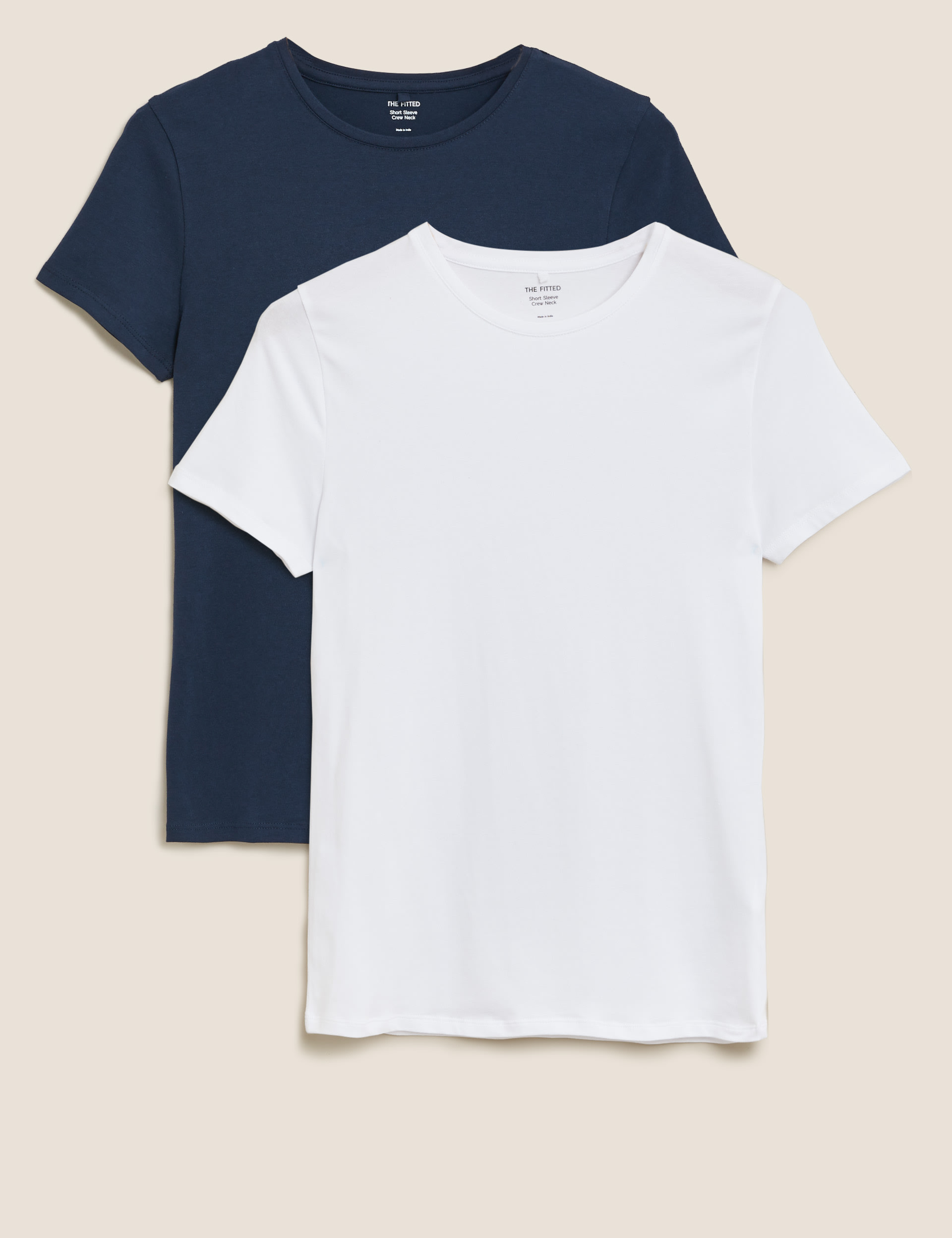 2 Pack Cotton Rich Fitted T-Shirts | M&S | M&S