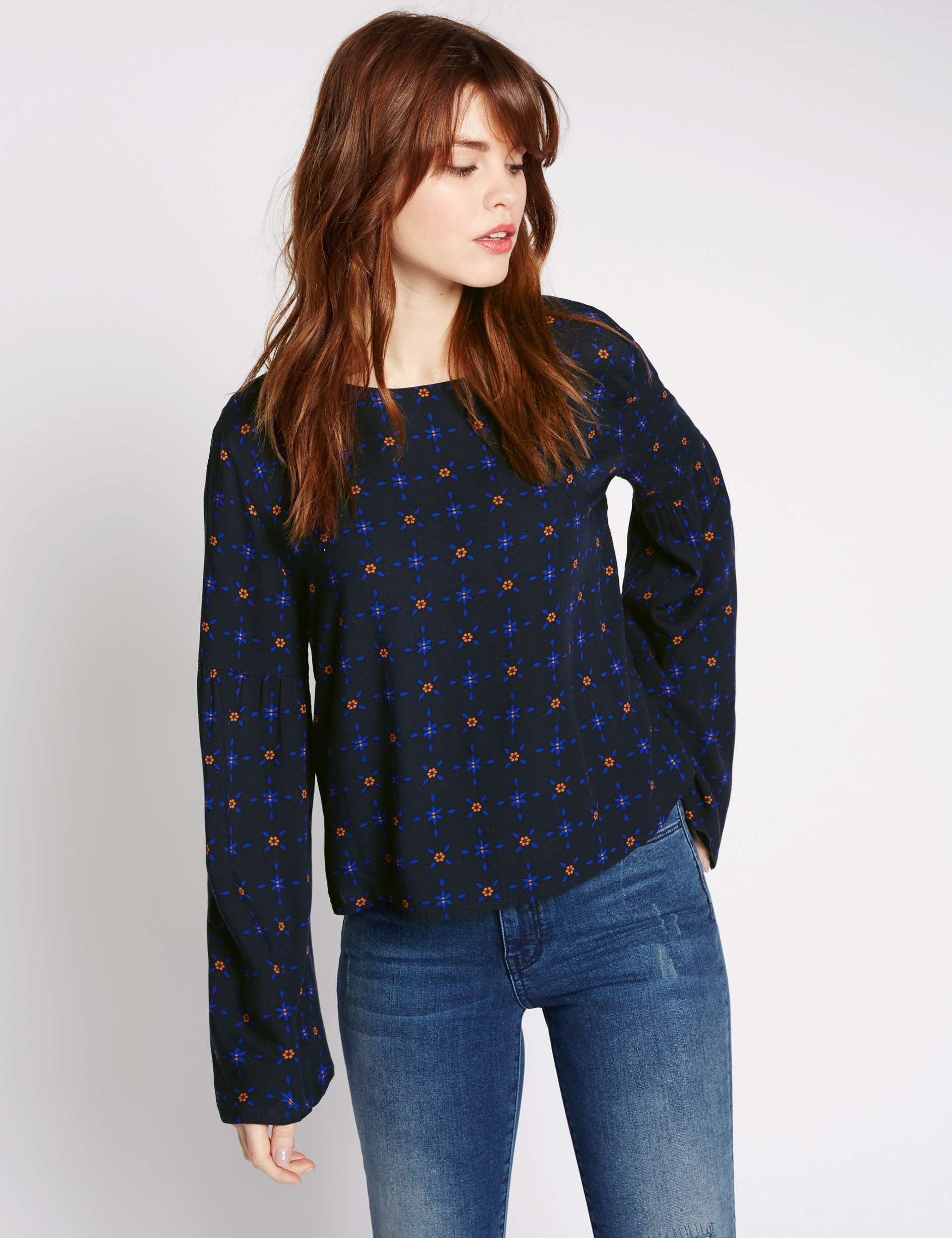 Floral Print Long Sleeve Shell Top | Limited Edition | M&S