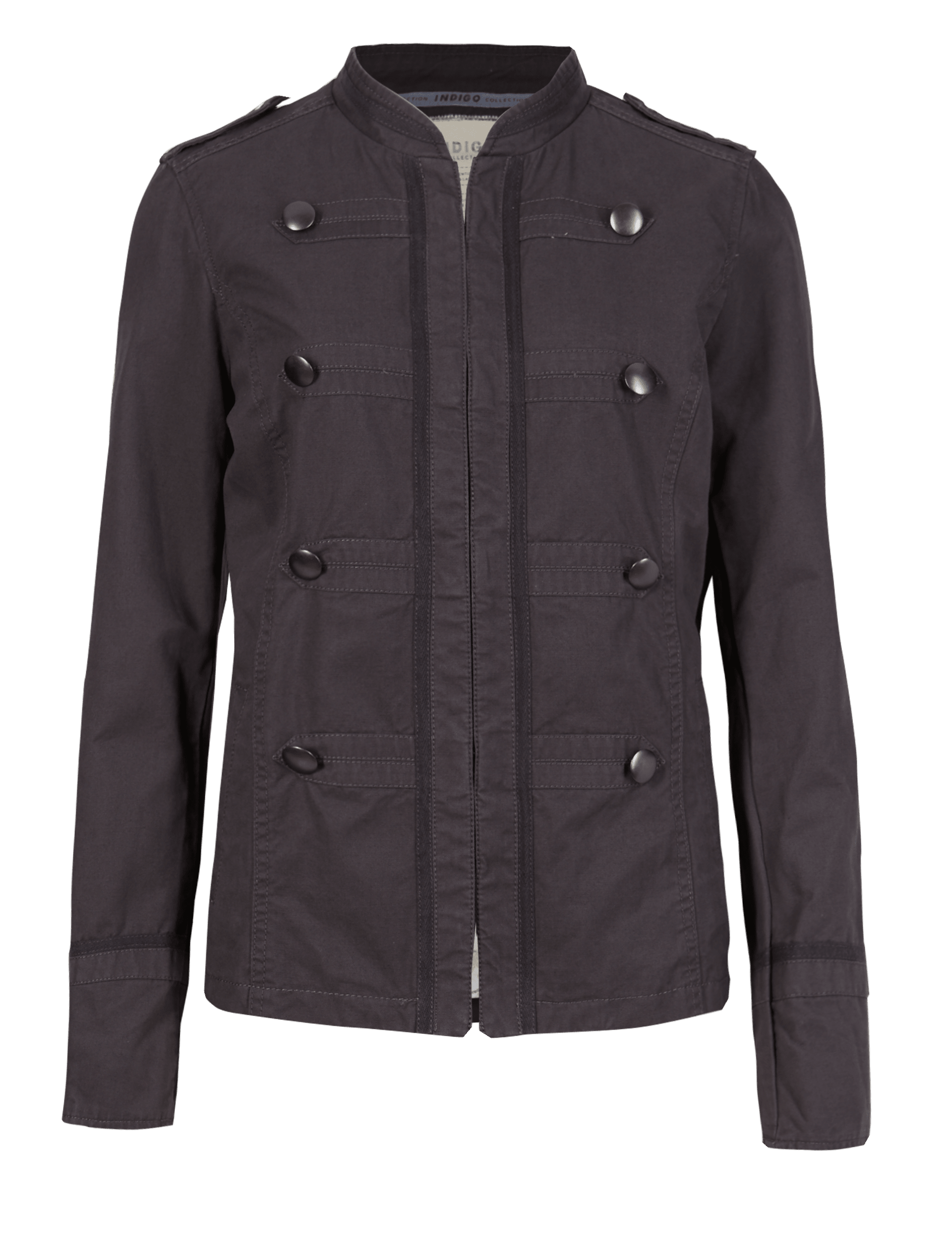 Pure Cotton Canvas Bell Boy Style Jacket | Indigo Collection | M&S