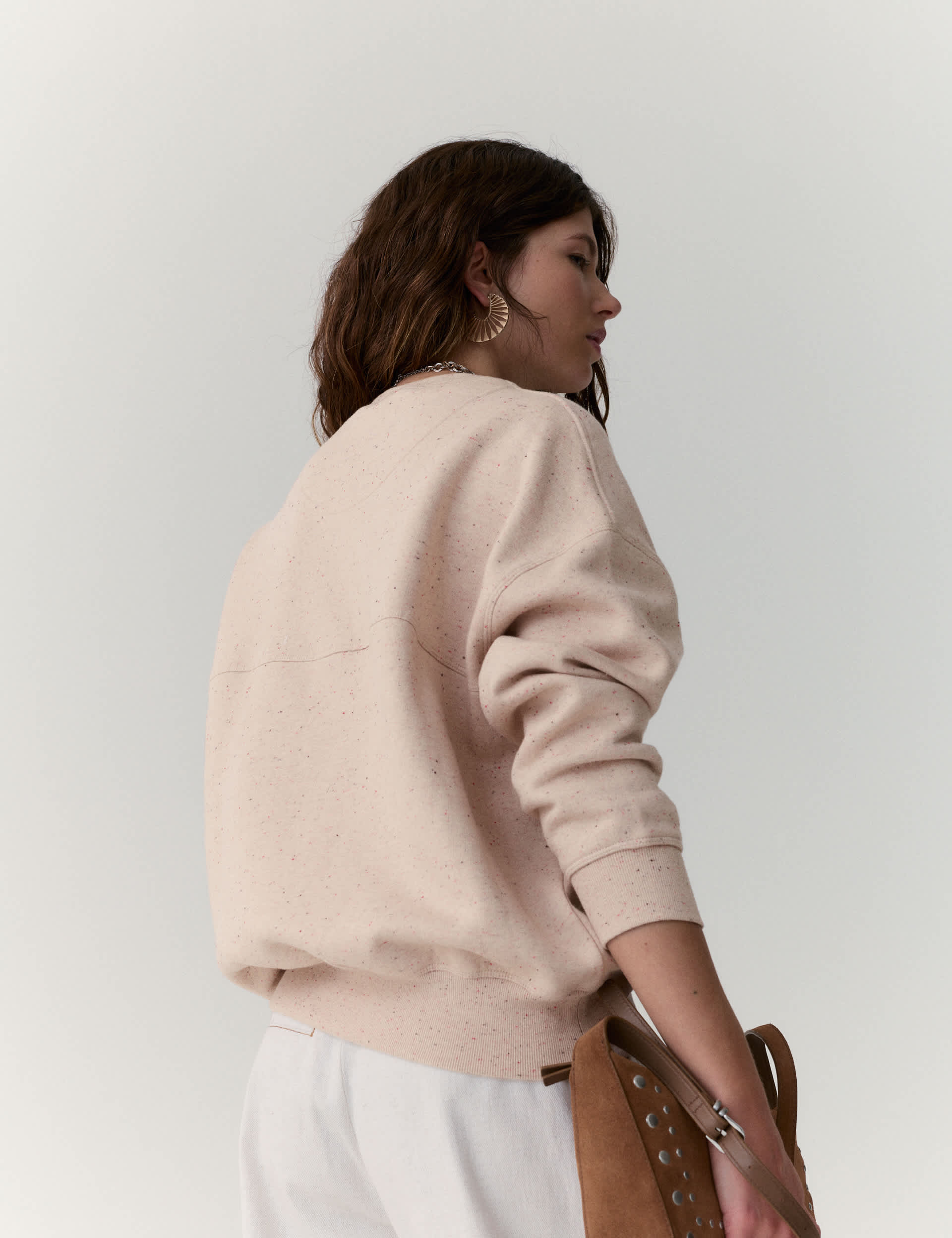 Cotton Rich Fleck Sweatshirt | Per Una | M&S