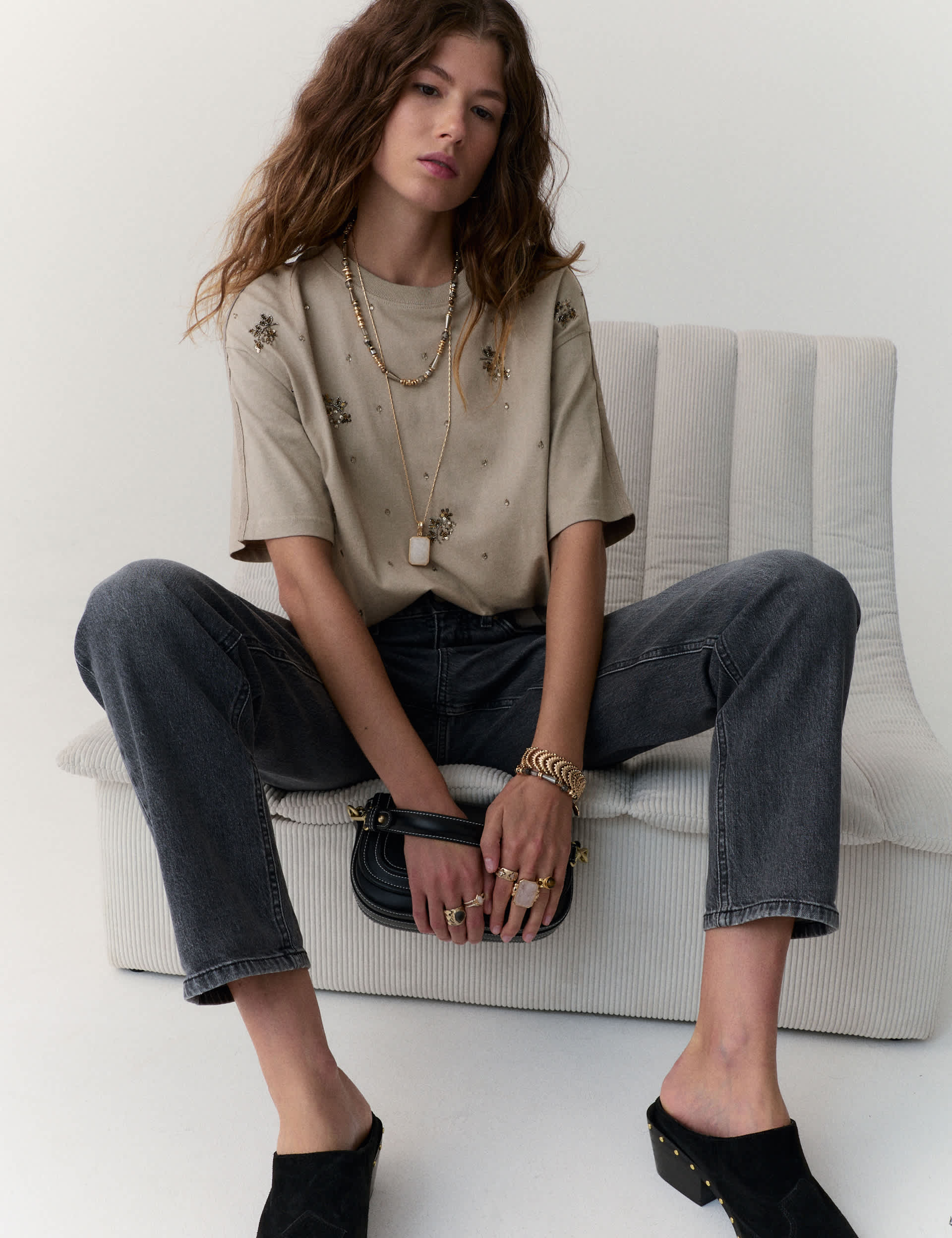 Pure Cotton Embellished T-Shirt | Per Una | M&S