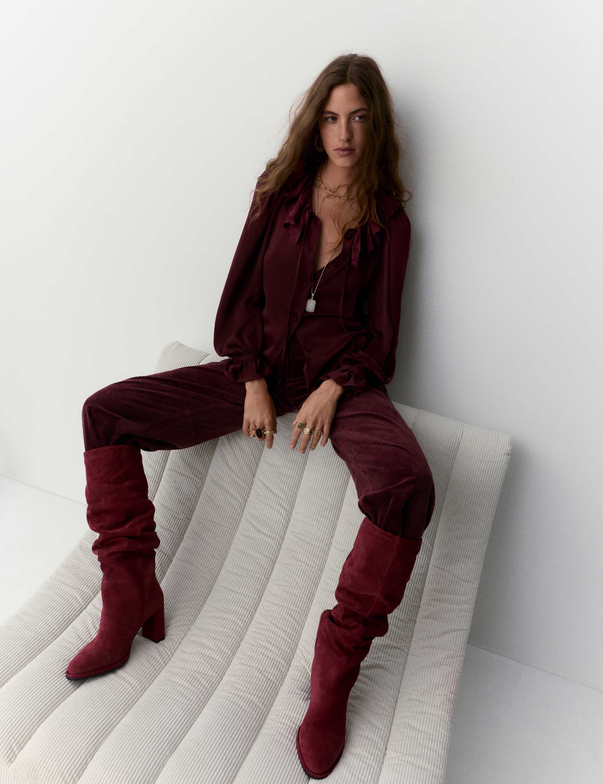 Satin Peter Pan Collar Tie Detail Blouse | Per Una | M&S