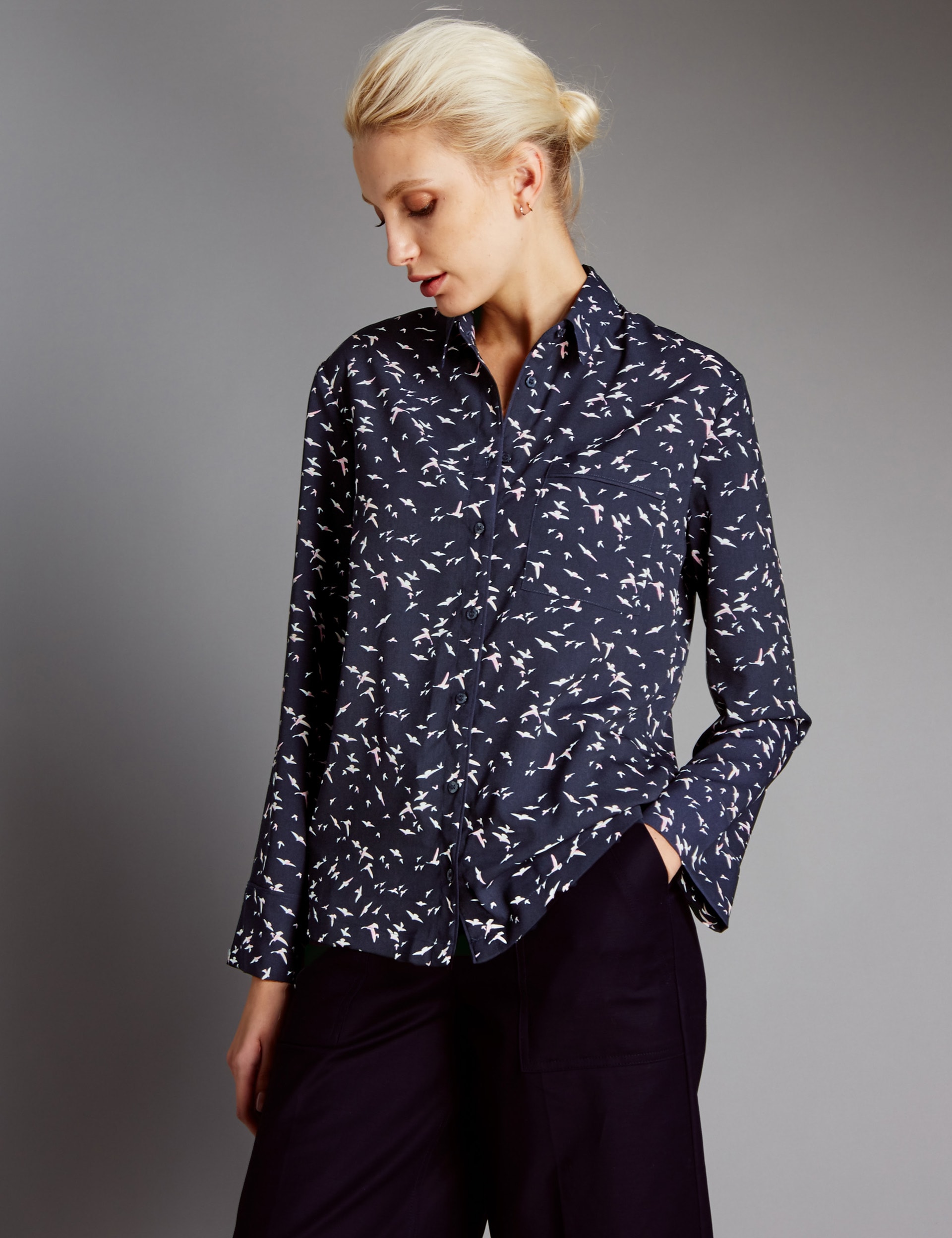 Bird Print Blouse | Autograph | M&S