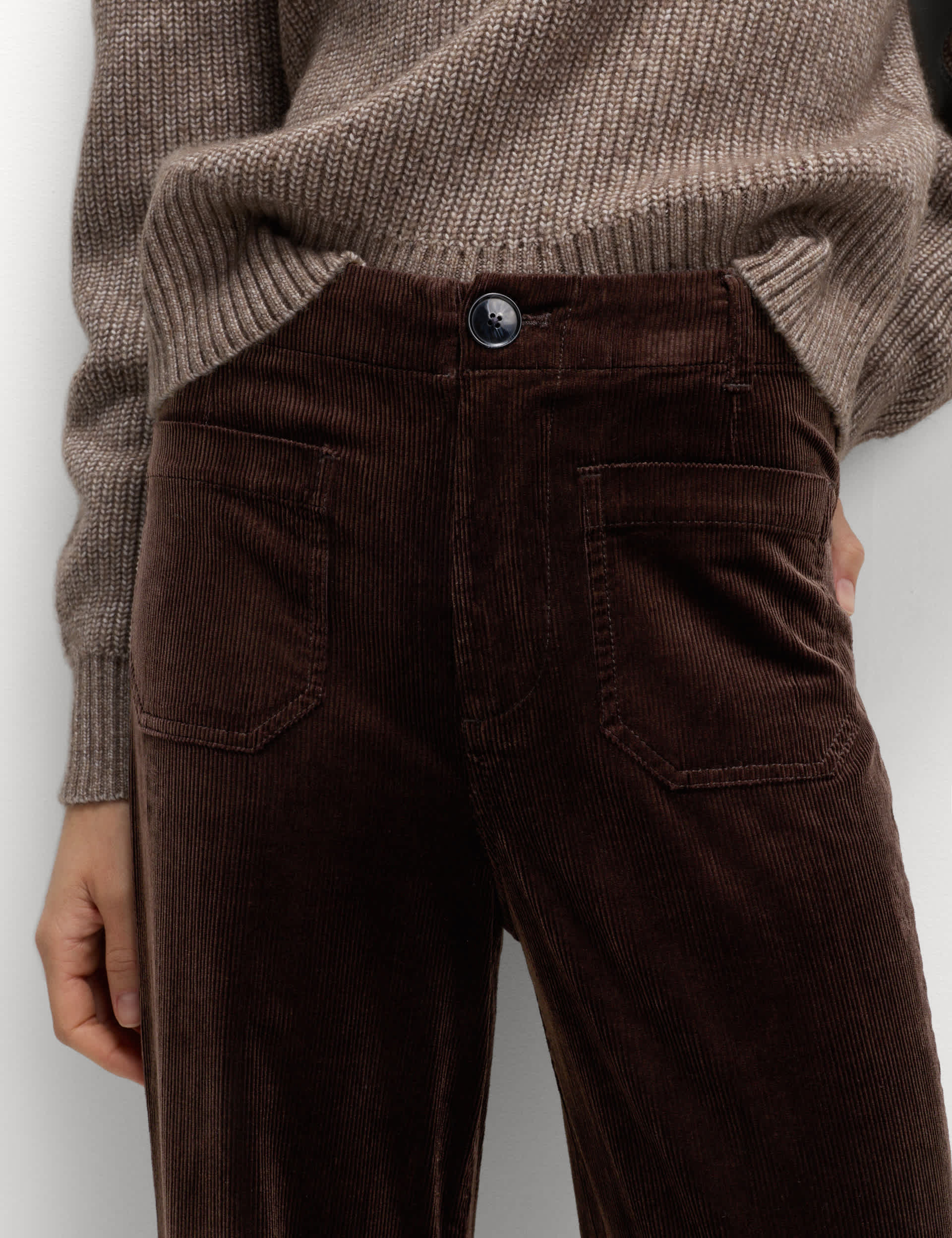 Cord Wide Leg Trousers | M&S | M&S