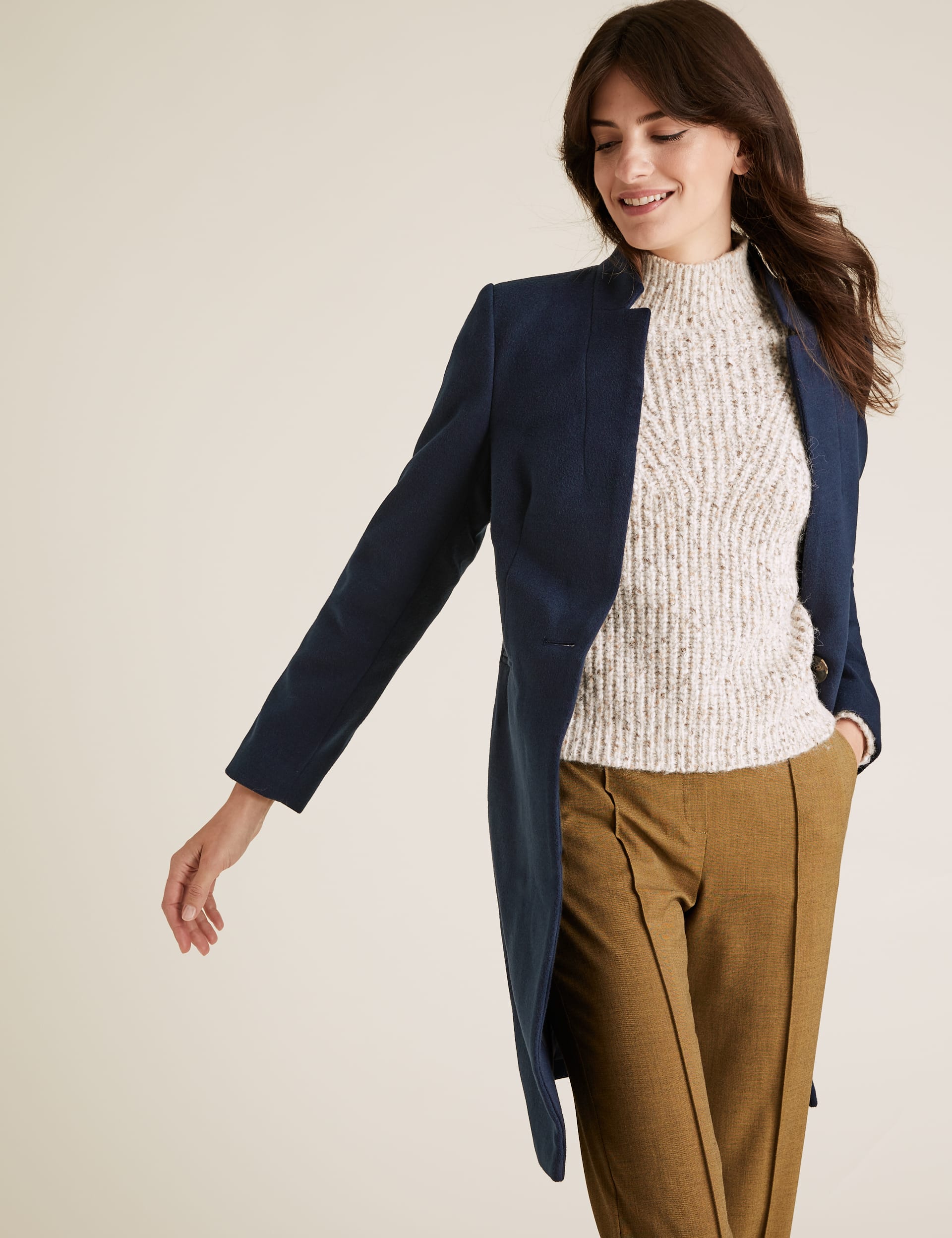 Notch Neck Coat | M&S | M&S
