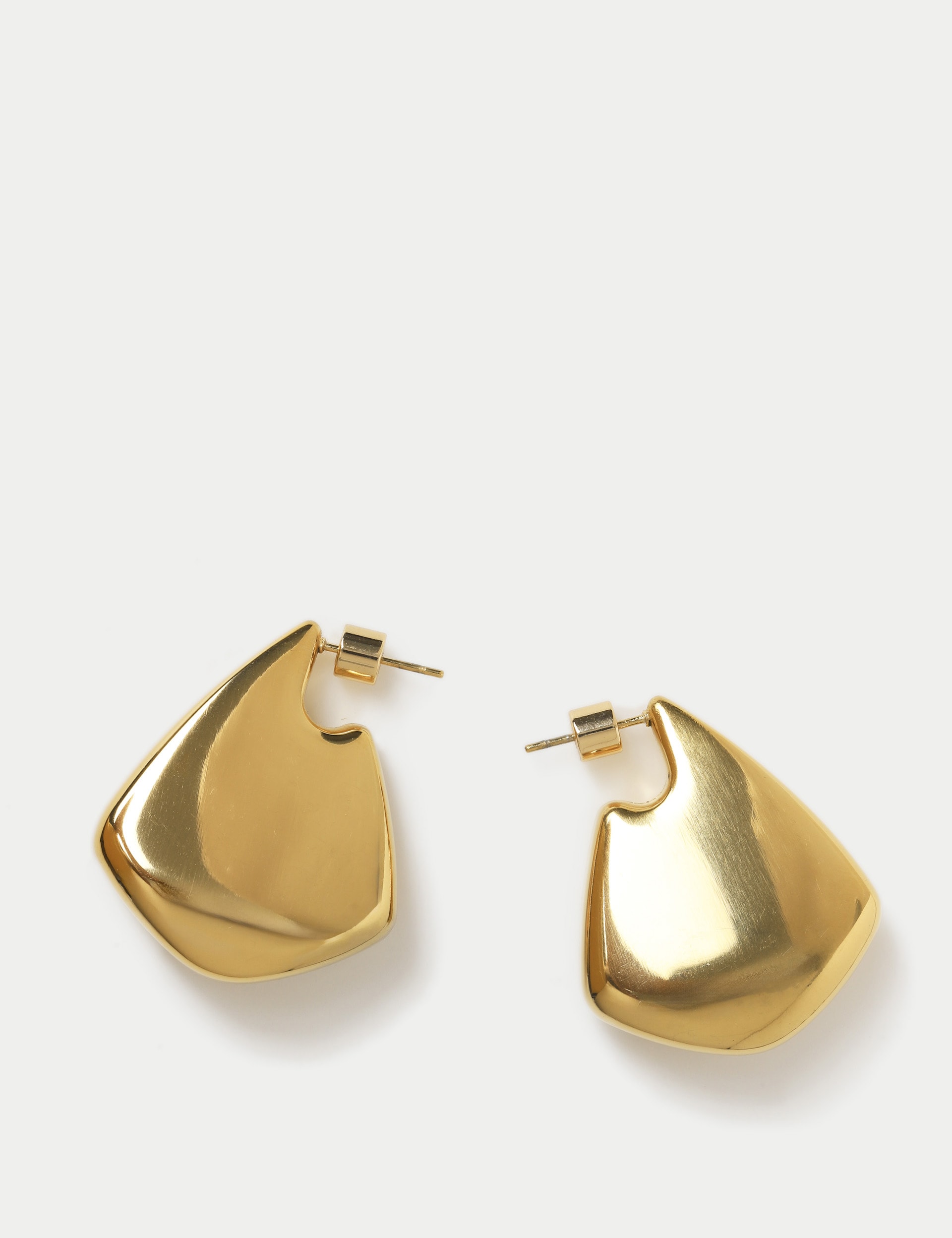 Irregular Stainless Steel Solid Drop Earring | Autograph | M&S IE