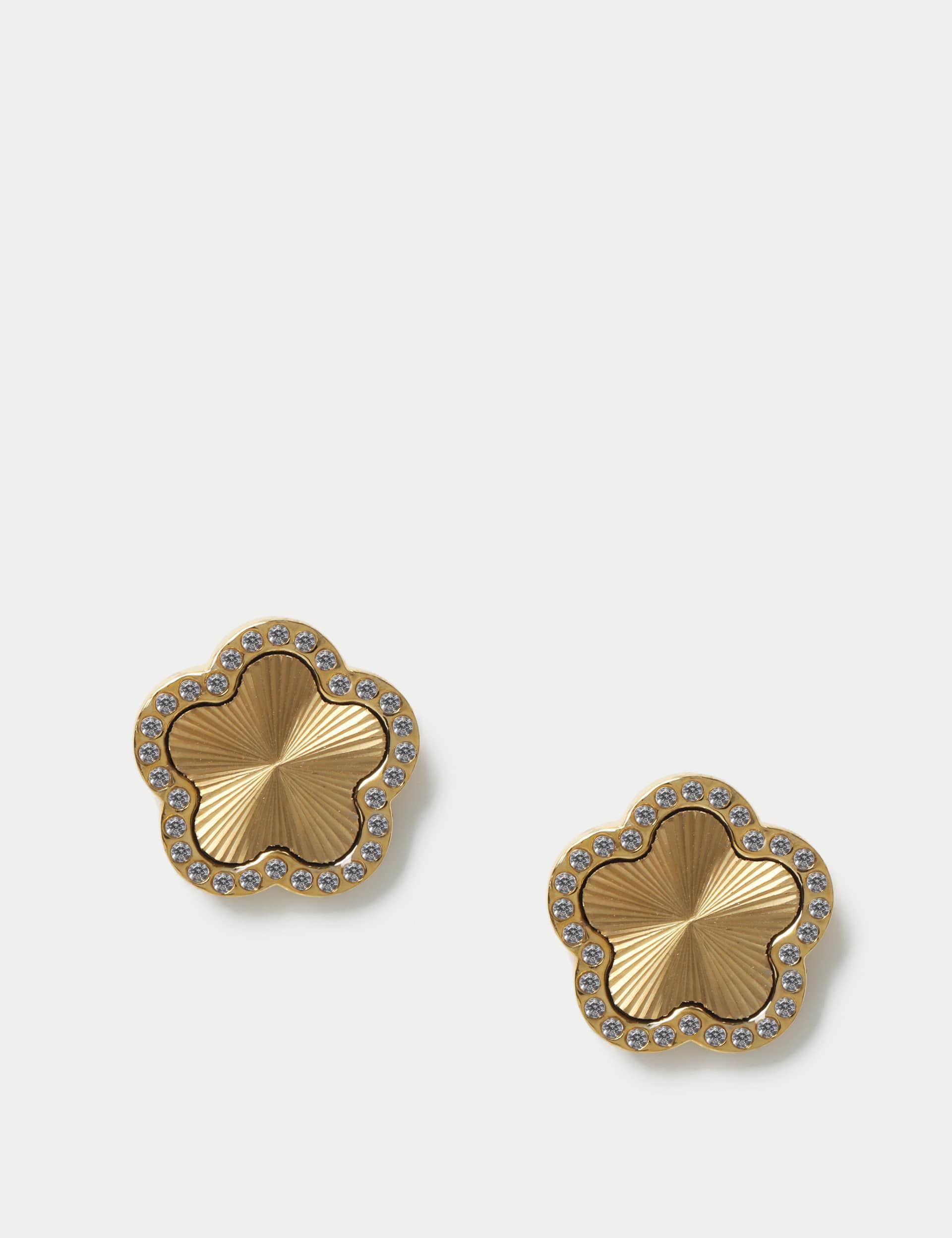 Gifting Gold Tone Petal Stud Earrings | Autograph | M&S