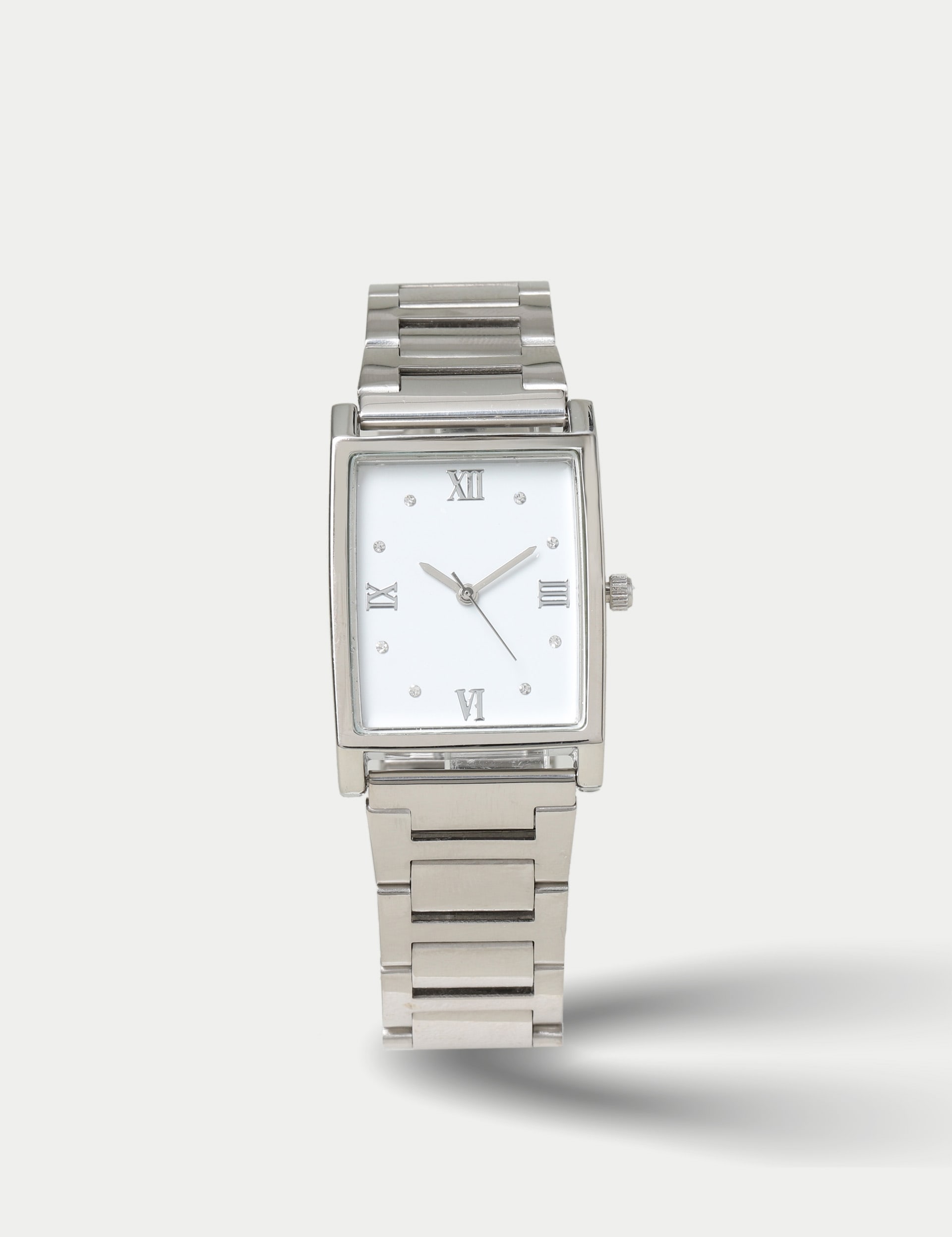 Silver Square Face Watch | M&S | M&S