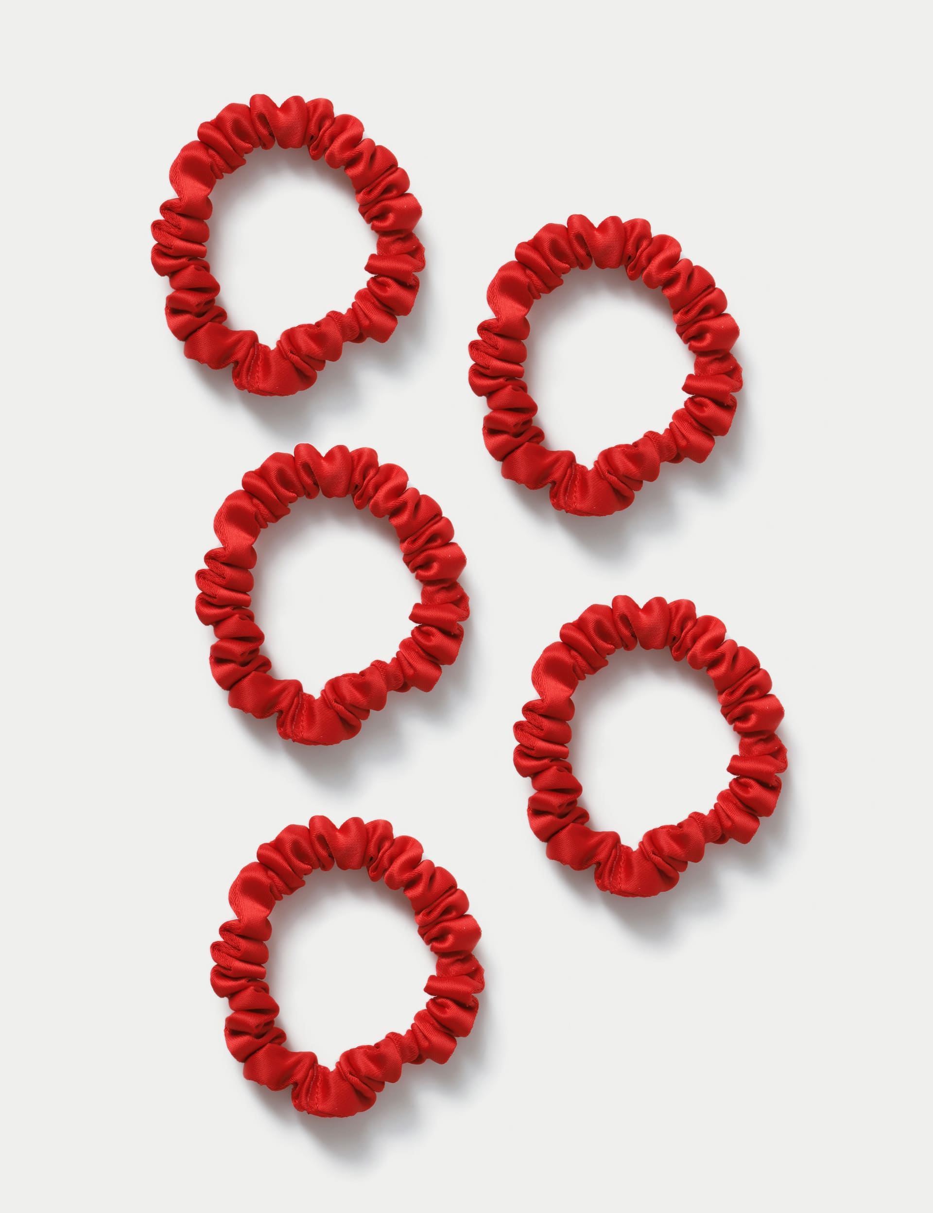 Red Satin Mini Scrunchies | M&S | M&S